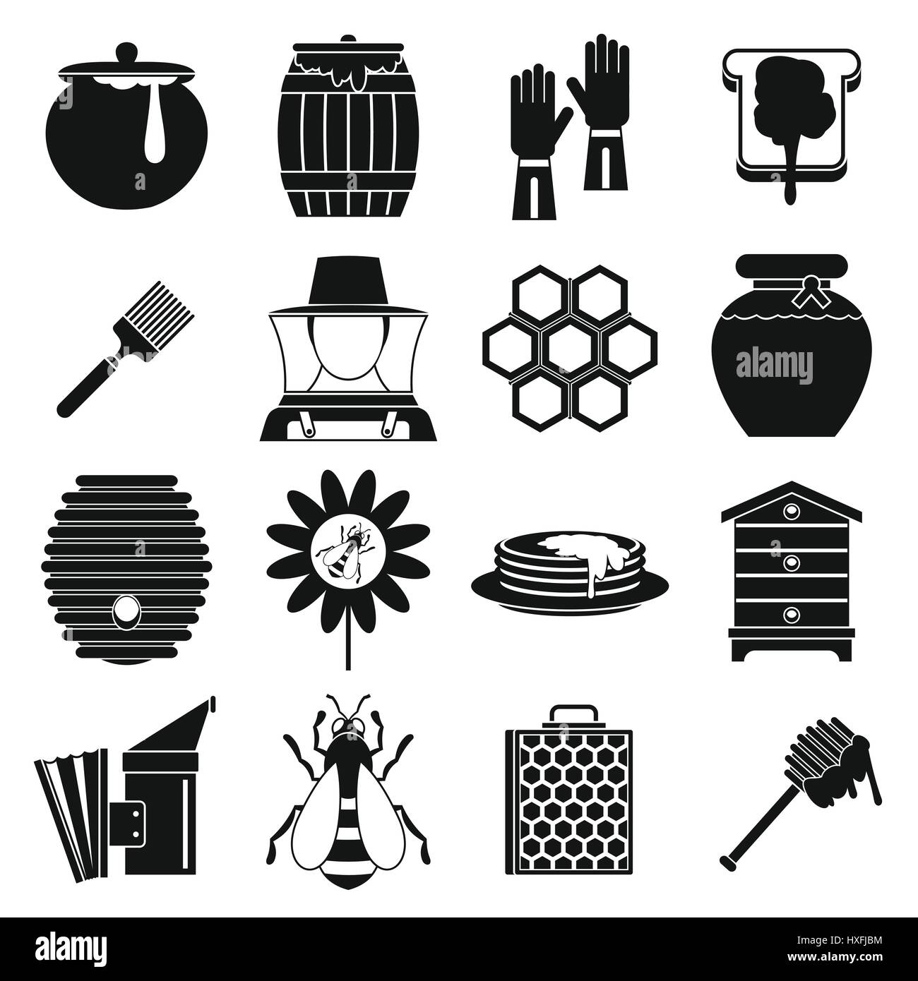 Apiary tools icons set, simple style Stock Vector Image & Art - Alamy
