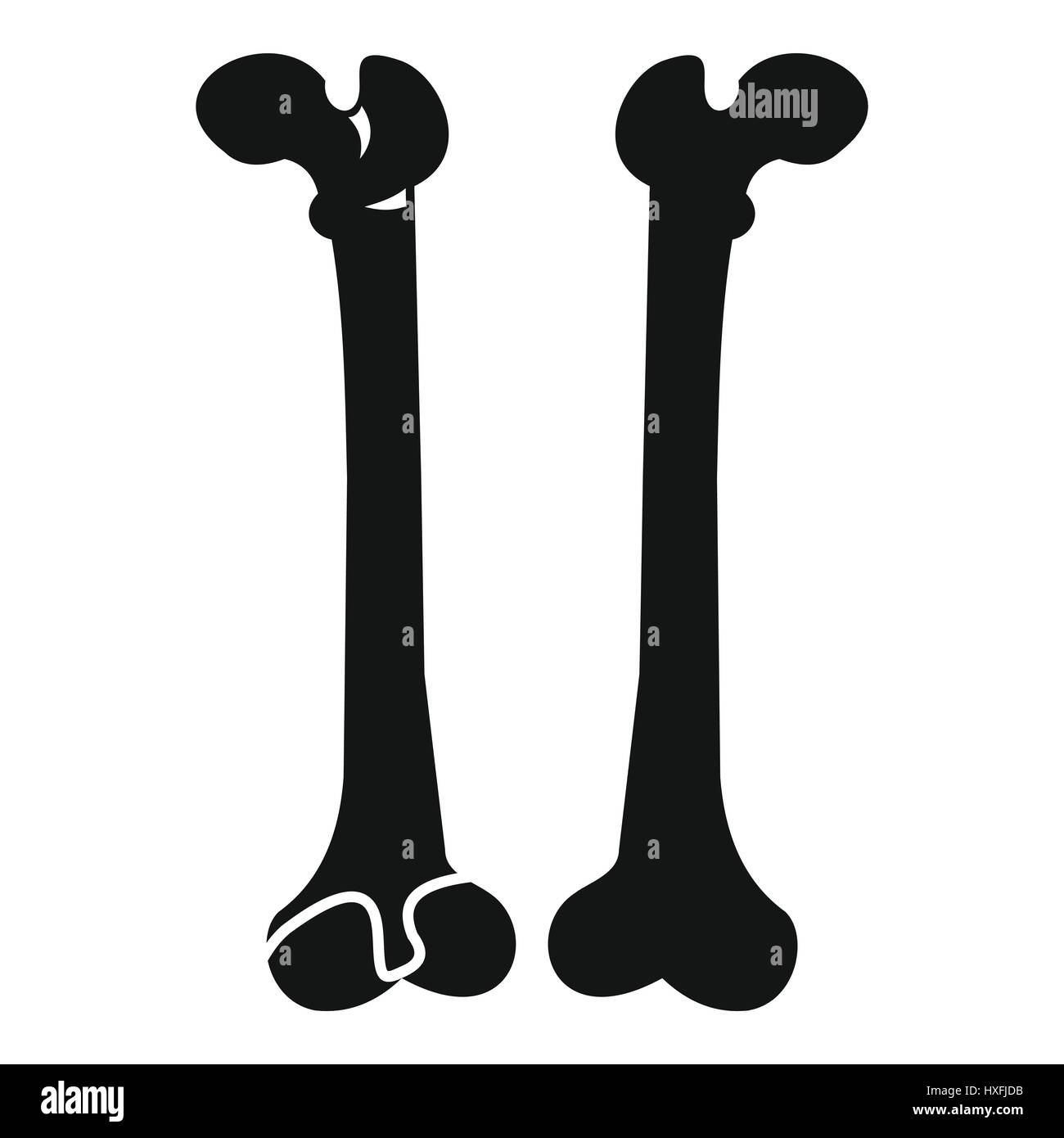 Bone icon, simple style Stock Vector Image & Art - Alamy