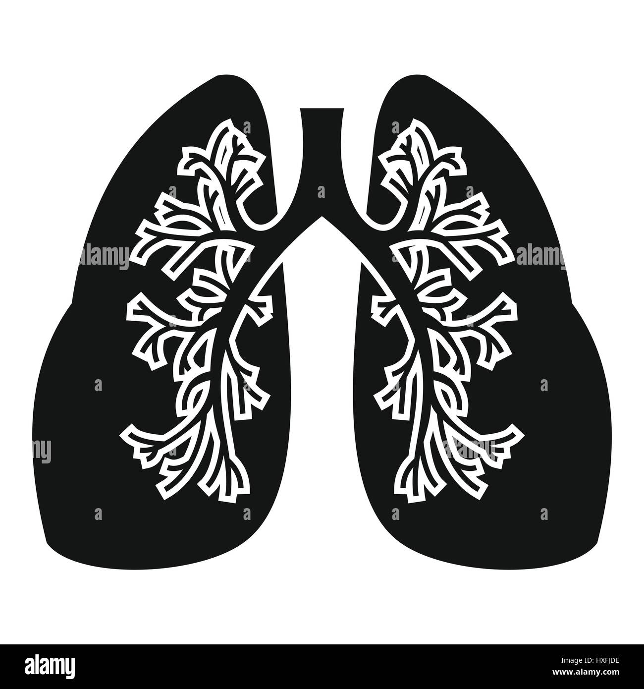 Lungs icon, simple style Stock Vector Image & Art - Alamy