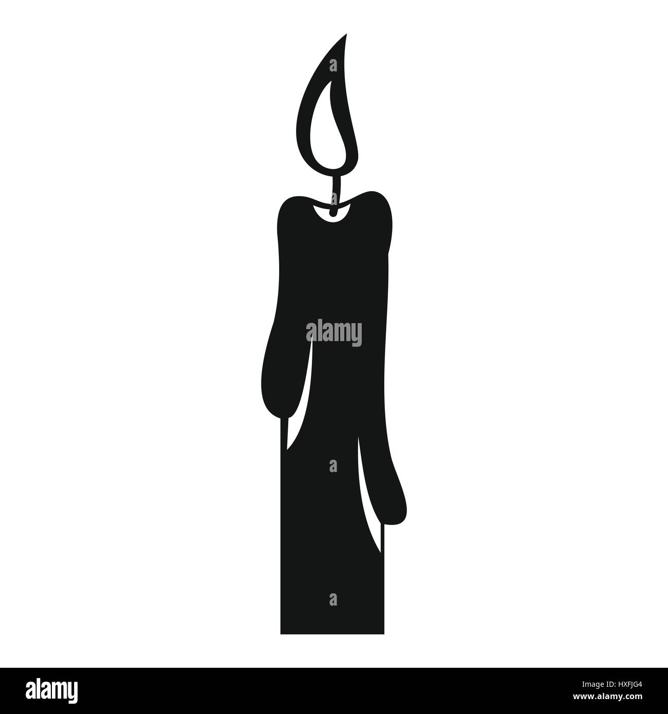 Candle icon, simple style Stock Vector Image & Art - Alamy