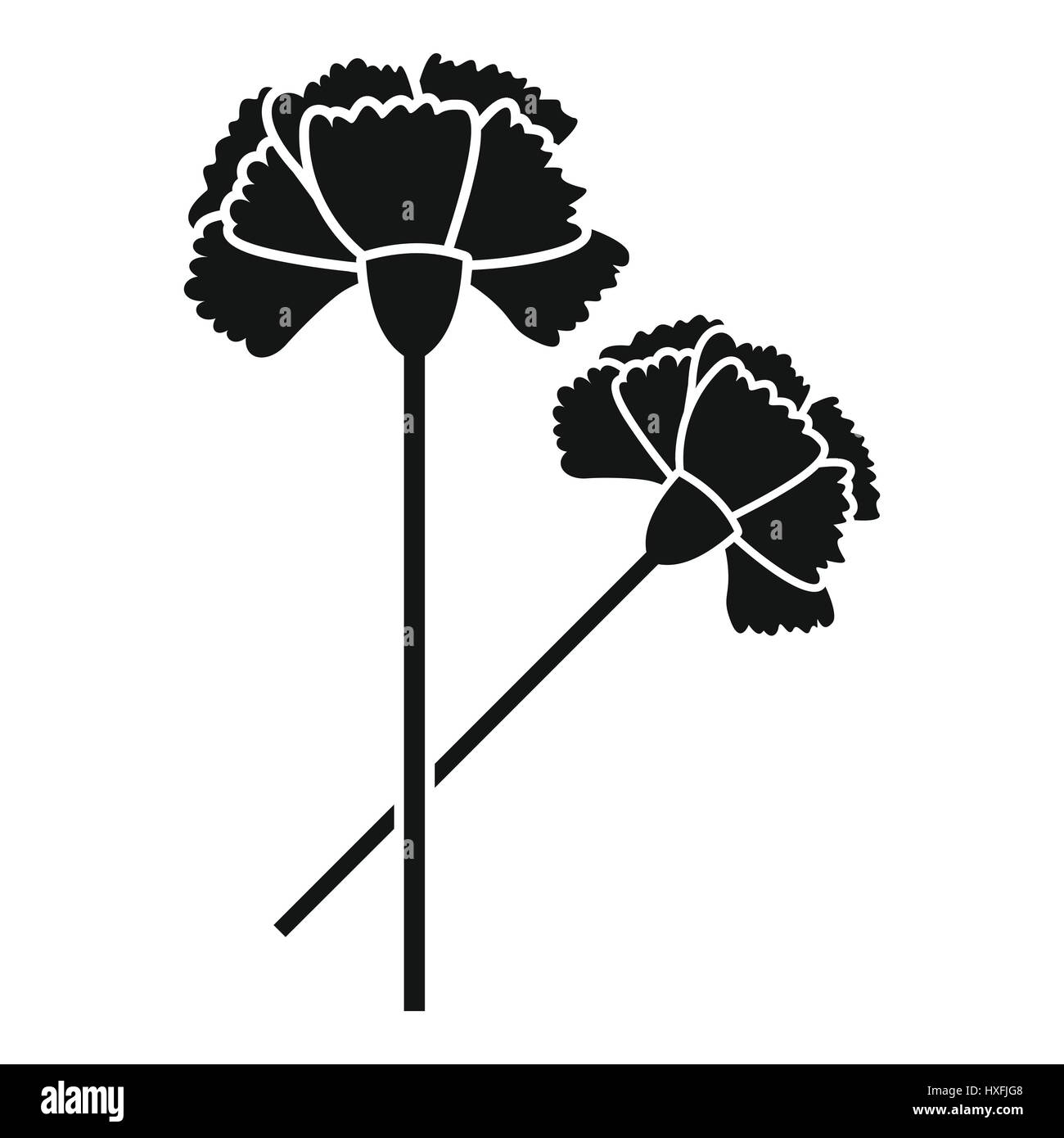 Carnation icon, simple style Stock Vector Image & Art - Alamy