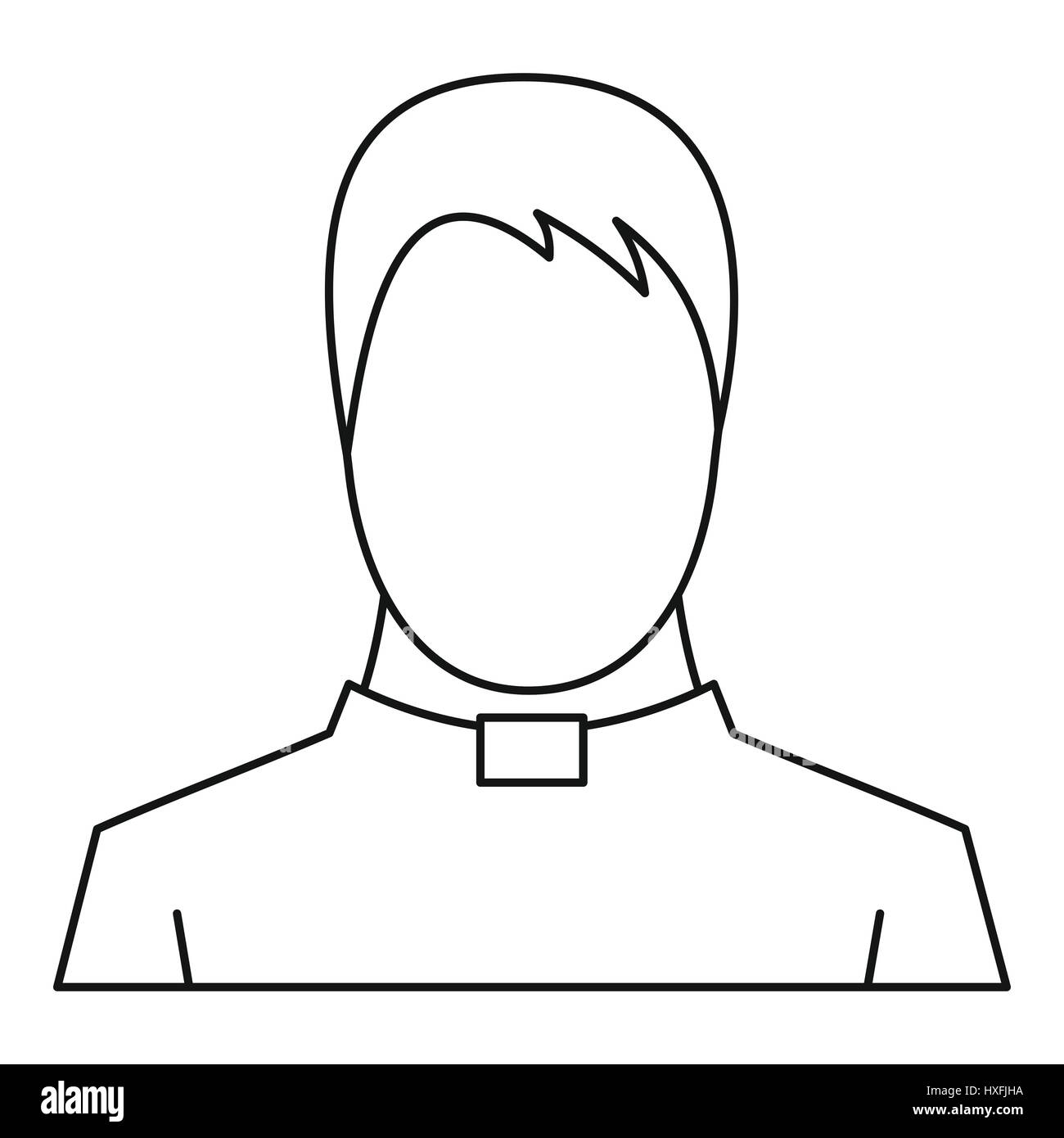 Priest icon, outline style Stock Vector Image & Art - Alamy