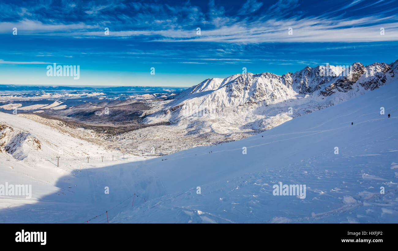 Winter view from the summit of Kasprowy Wierch, Tatra Mountains, Polska ...