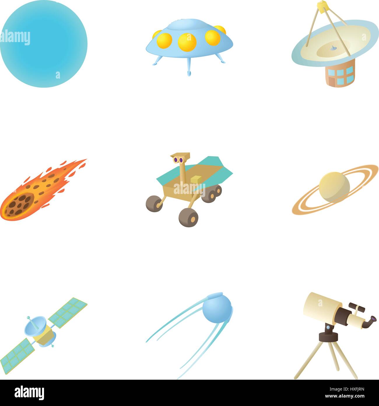 Cosmos icons set, cartoon style Stock Vector Image & Art - Alamy