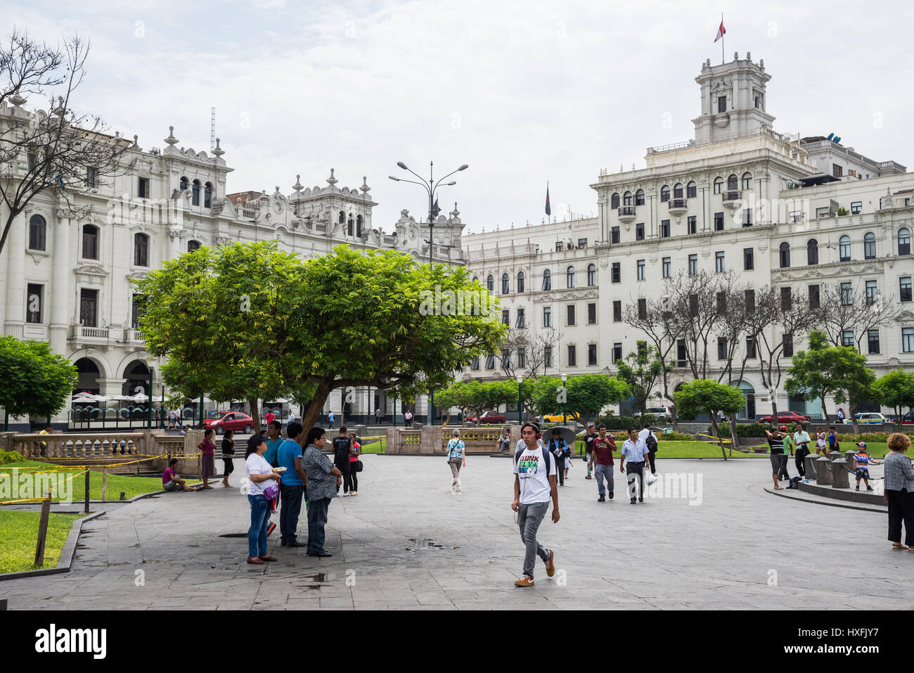 St Martin Square in Historic Centre. Lima, Peru Stock Photo - Alamy