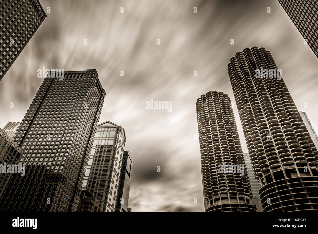 Chicago sky painting hi-res stock photography and images - Alamy