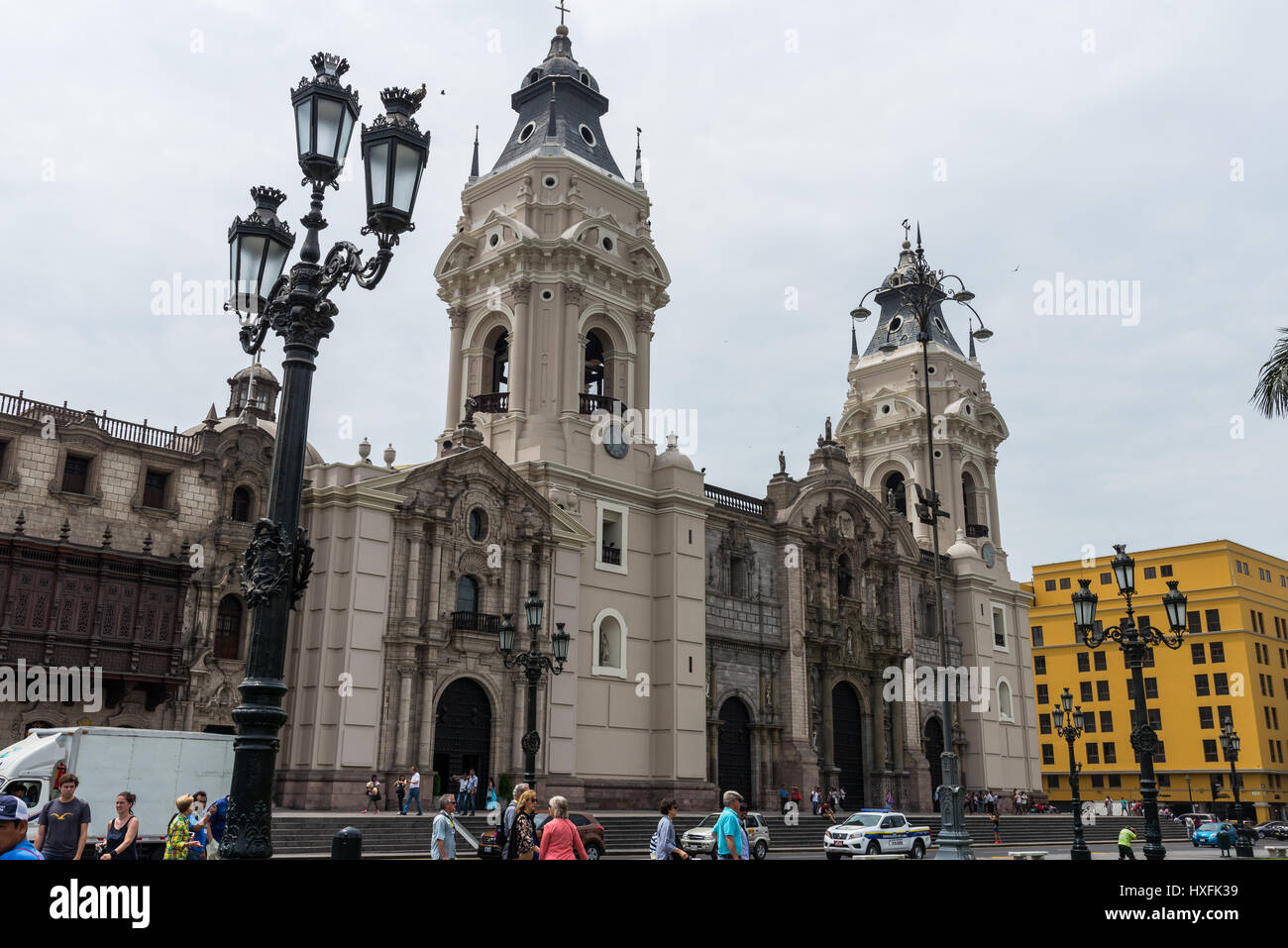 The Archbishop's Palace at Plaza Mayor in Historic Centre. Lima, Peru ...