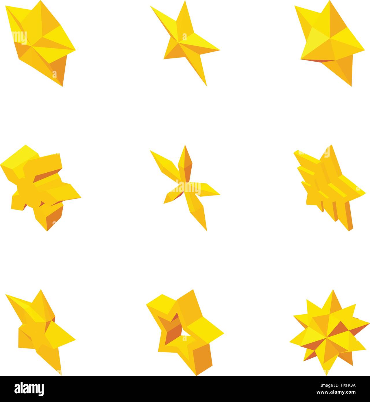 Star icons set, cartoon style Stock Vector Image & Art - Alamy