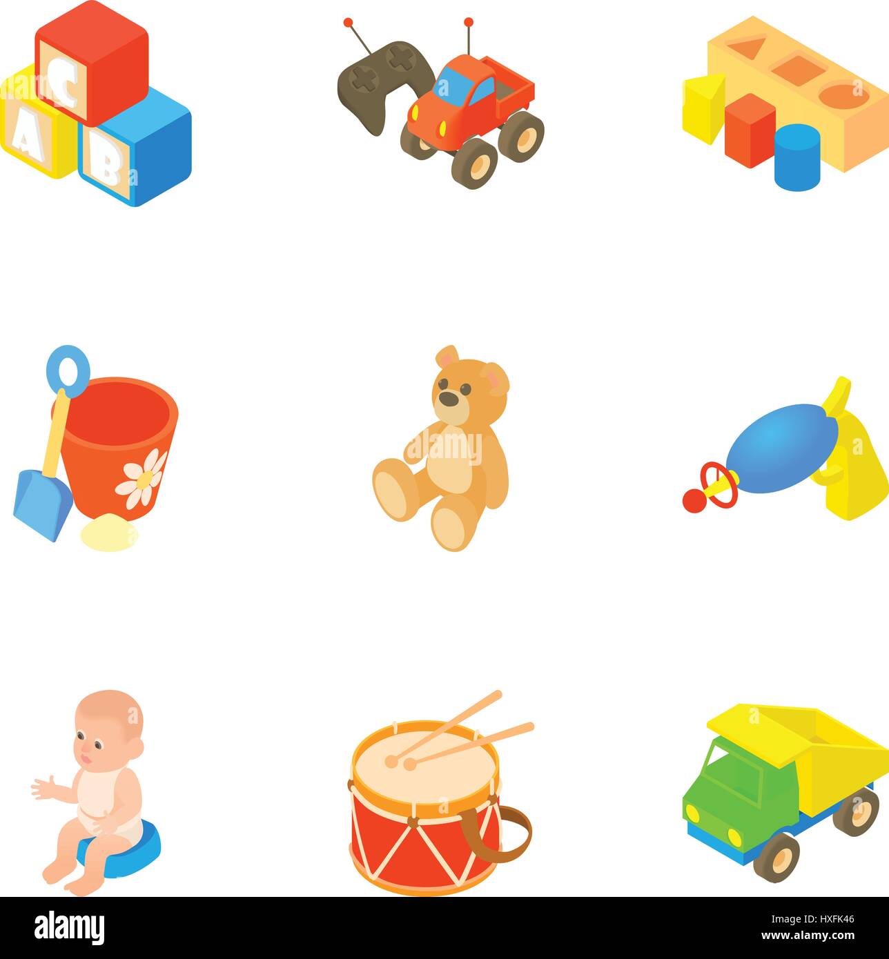 Toys icons set, cartoon style Stock Vector Image & Art - Alamy