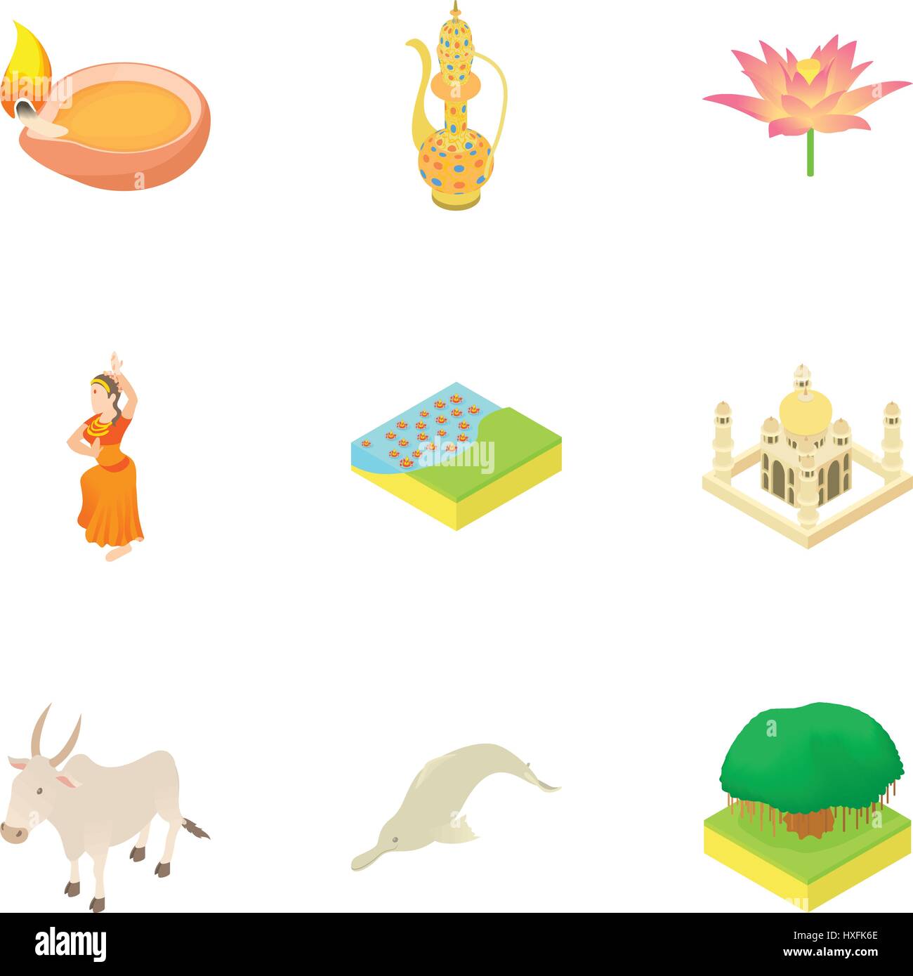 Tourism in India icons set, cartoon style Stock Vector Image & Art - Alamy