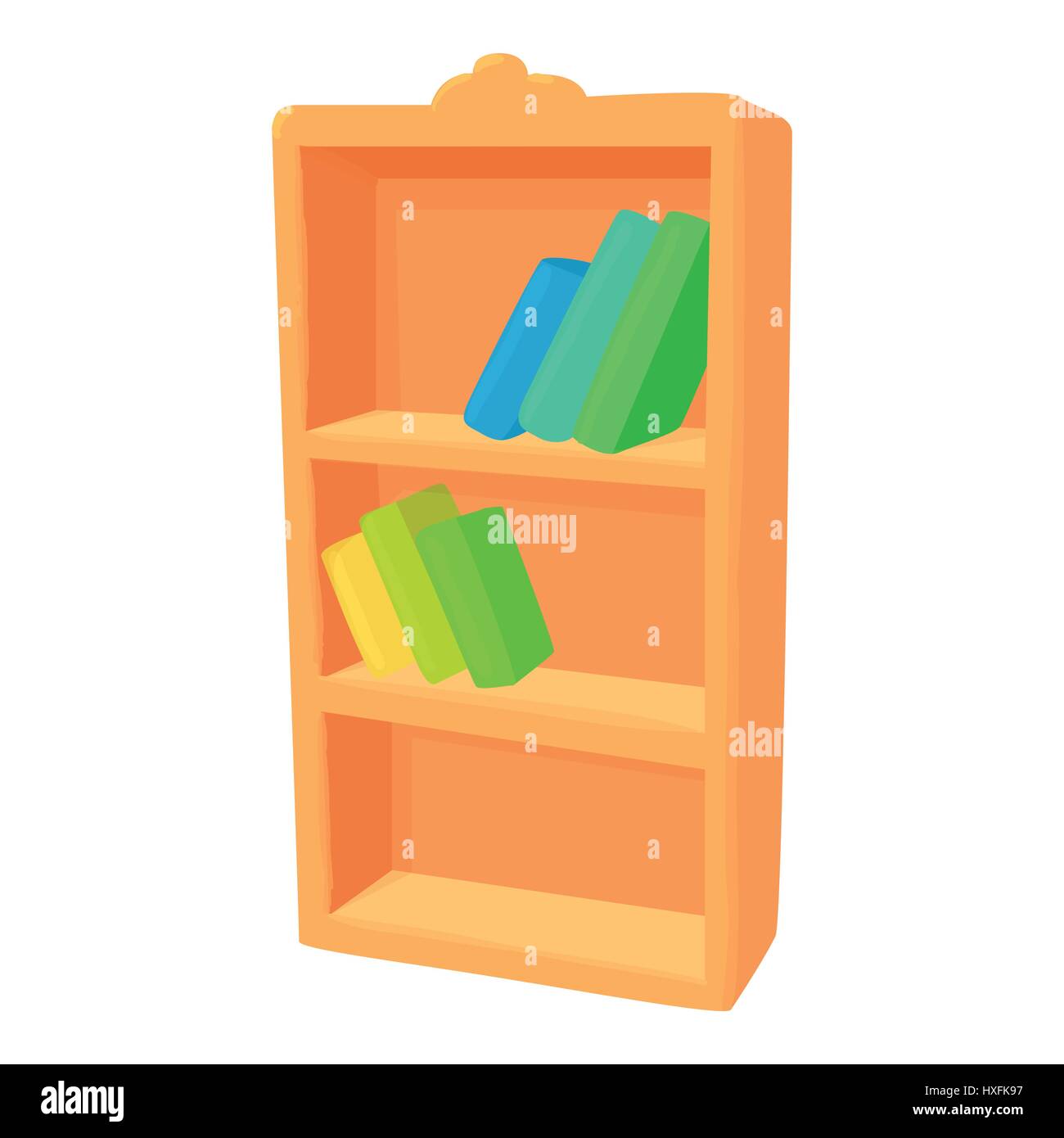 Bookcase icon, cartoon style Stock Vector Image & Art - Alamy