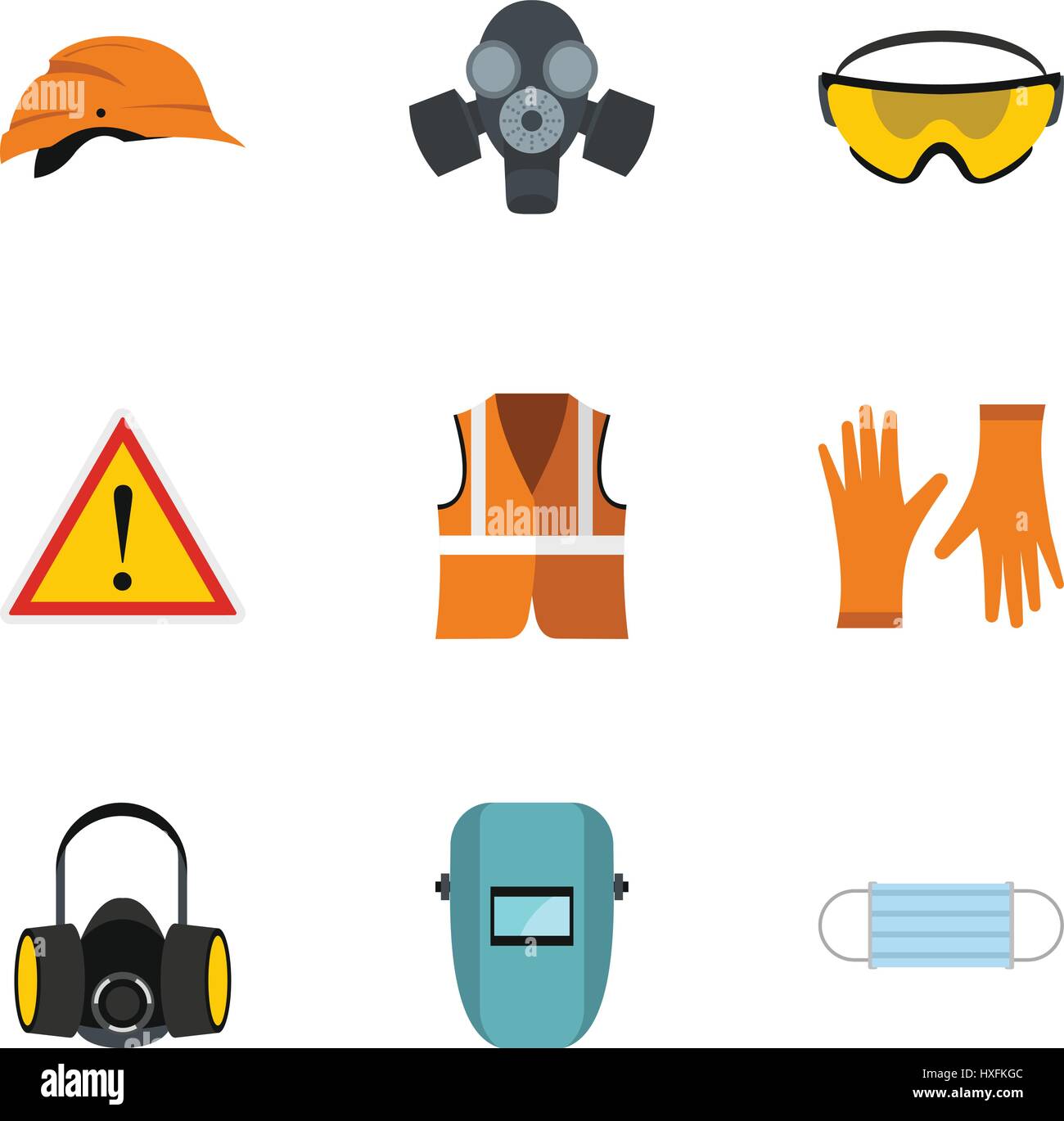 Construction ground icons set, flat style Stock Vector Image & Art - Alamy