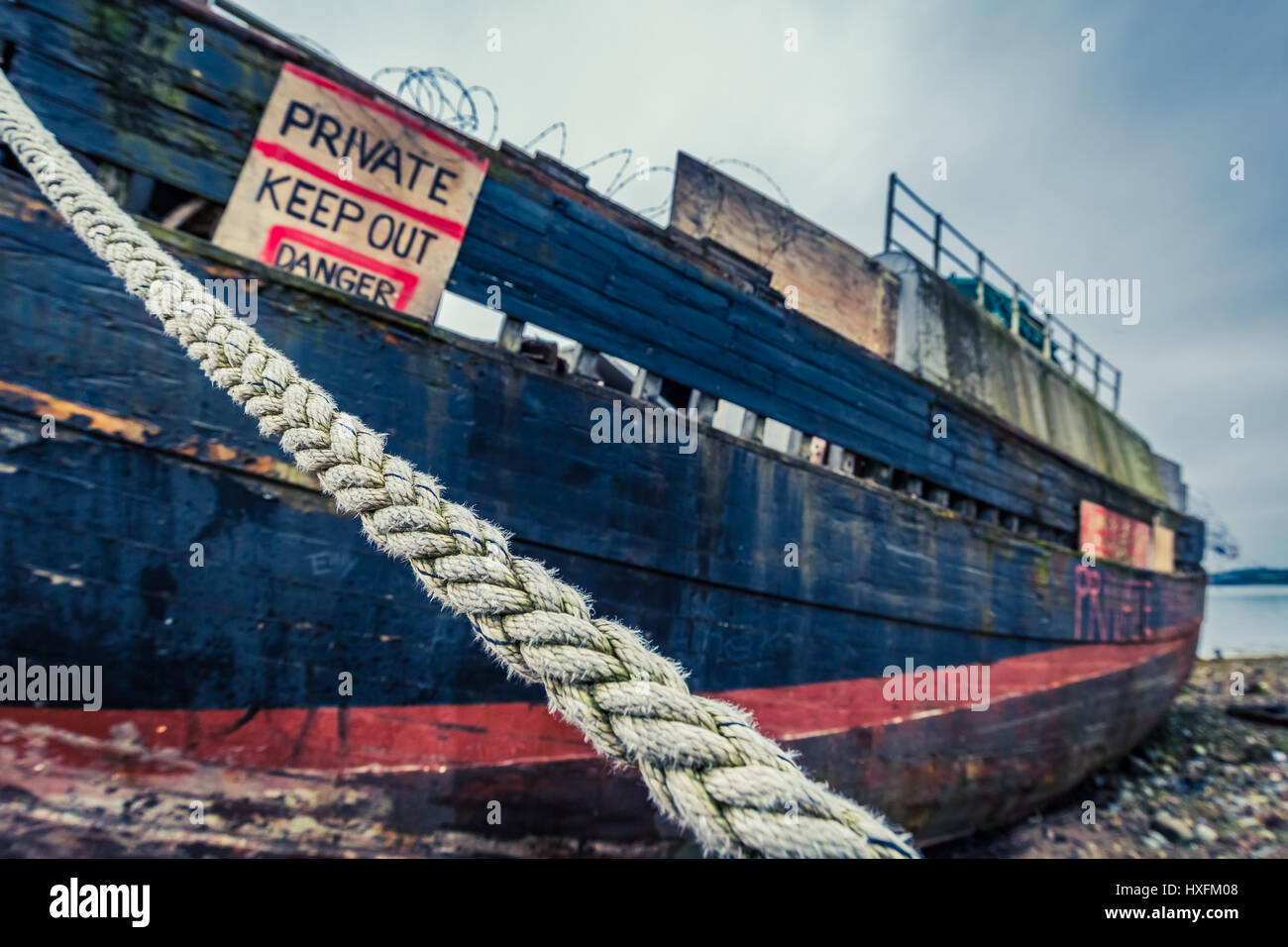 Old shipwreck on shore in Fort William, Scotland Stock Photo - Alamy