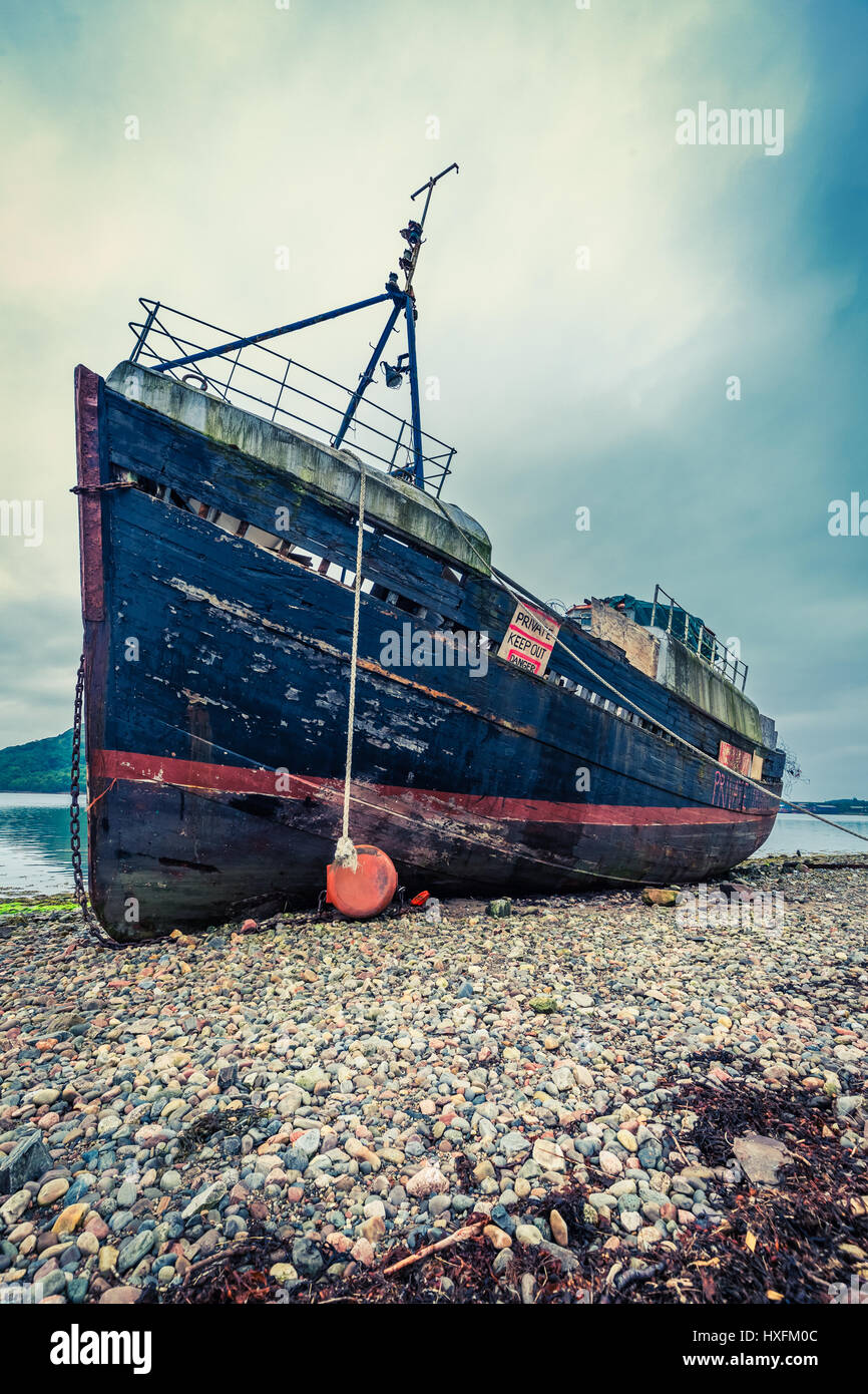 Rusty ship wreck in Fort William, Scotland Stock Photo - Alamy