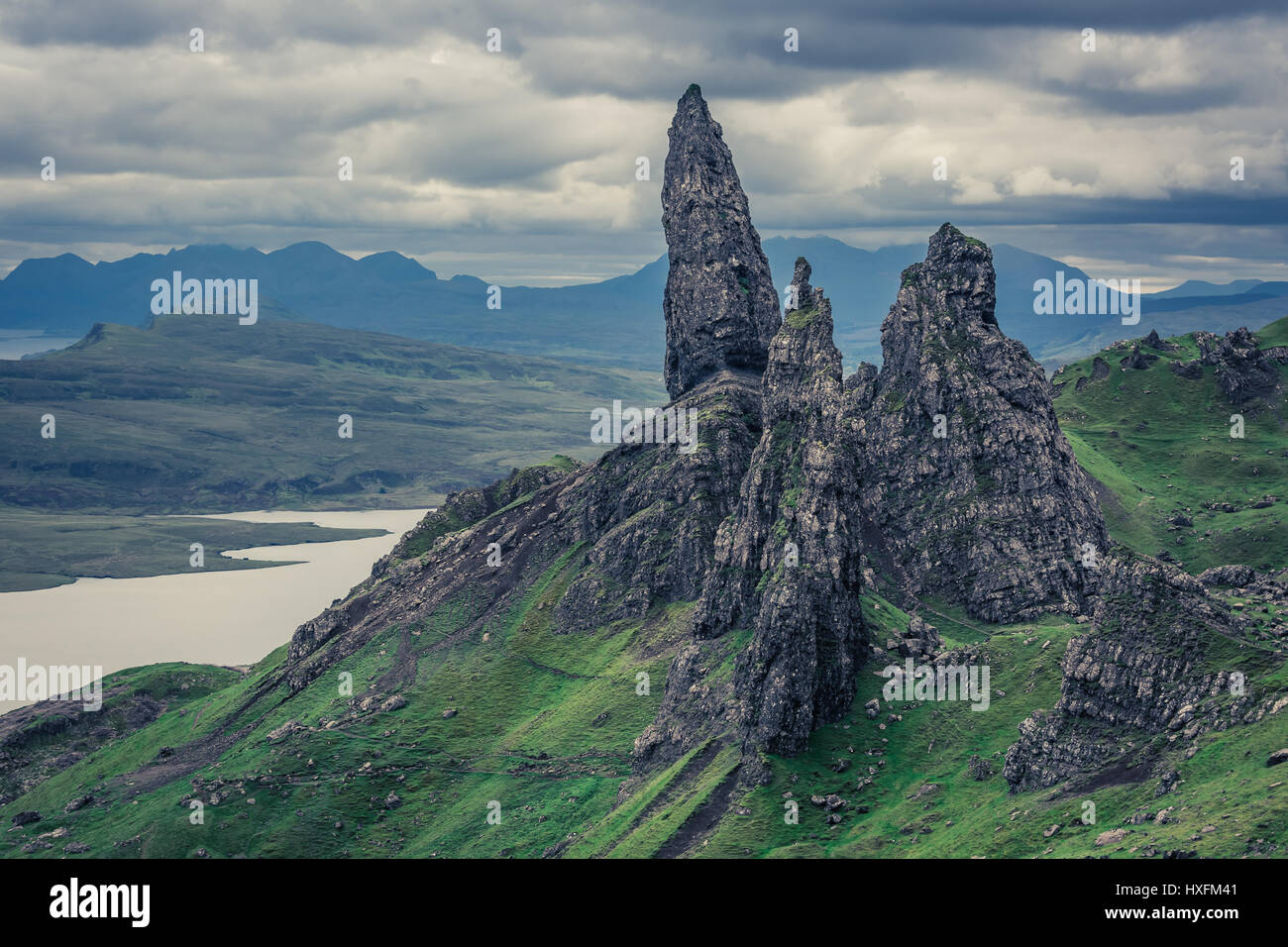 Beautiful view to Old Man of Storr in Scotland Stock Photo - Alamy