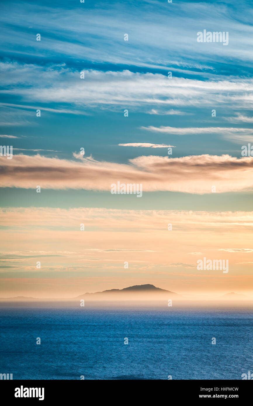 Stunning dusk over ocean as background Stock Photo - Alamy