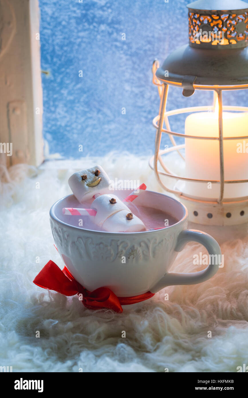 Tasty and sweet snowman for Christmas Stock Photo - Alamy