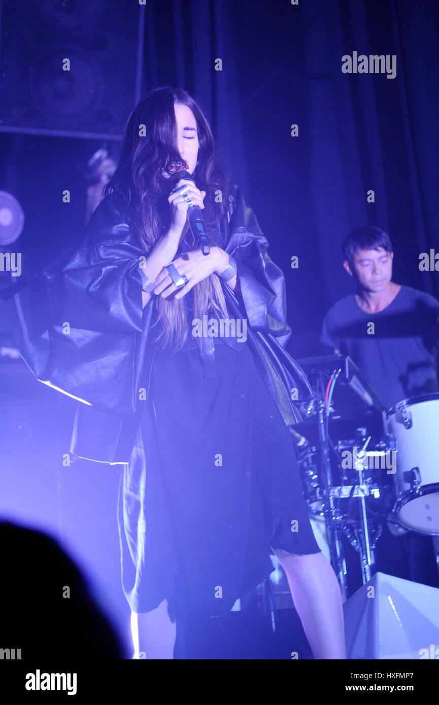 Singer Zola Jesus performs at the El Rey Theatre on October 9th, 2014 ...