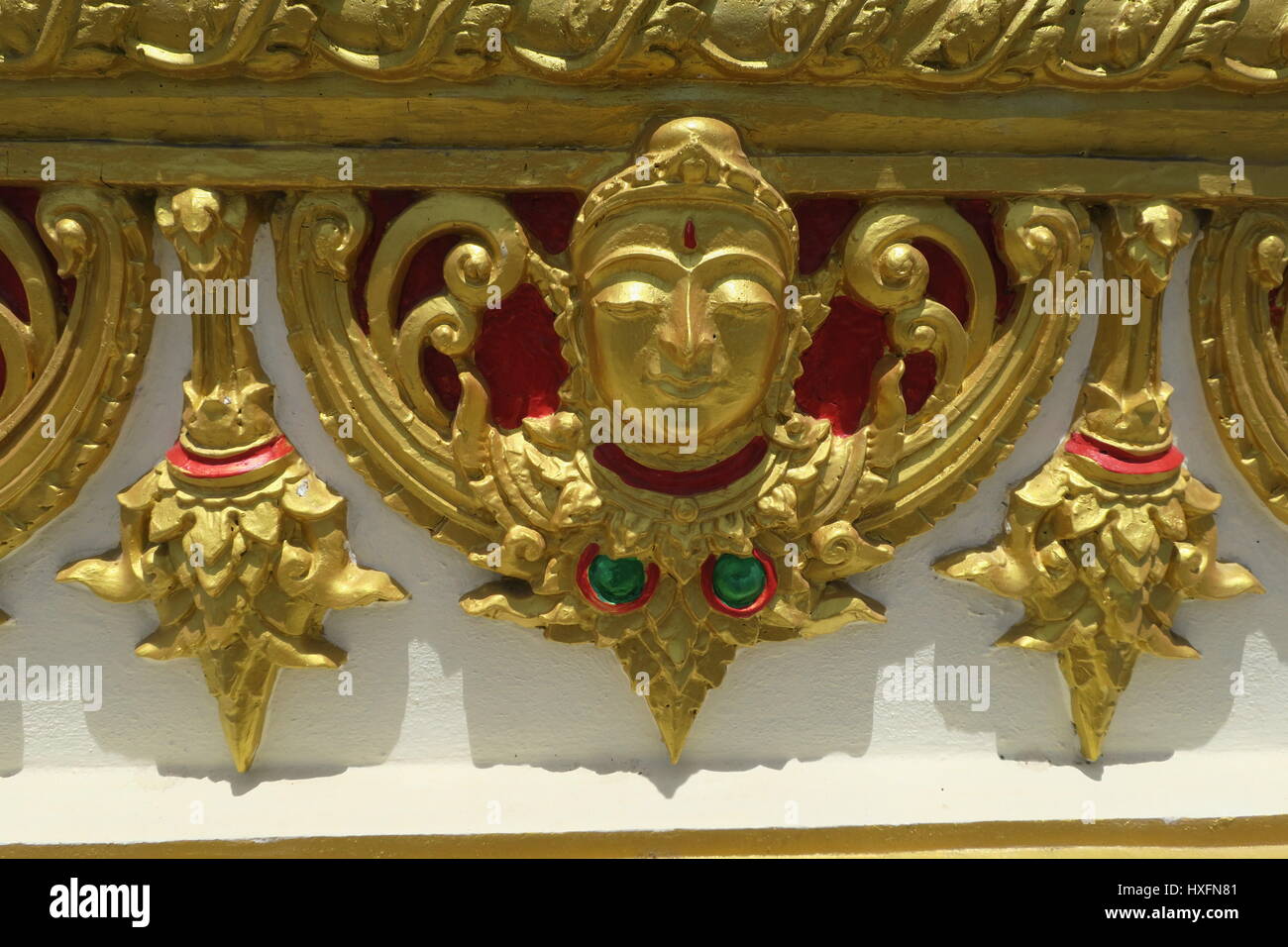 The fence around an interesting Buddhist temple in Karon on Phuket is ...