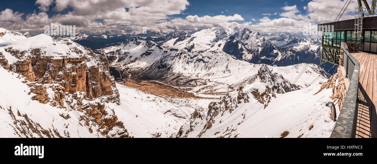 Dolomites sass pordoi sunny day hi-res stock photography and images - Alamy