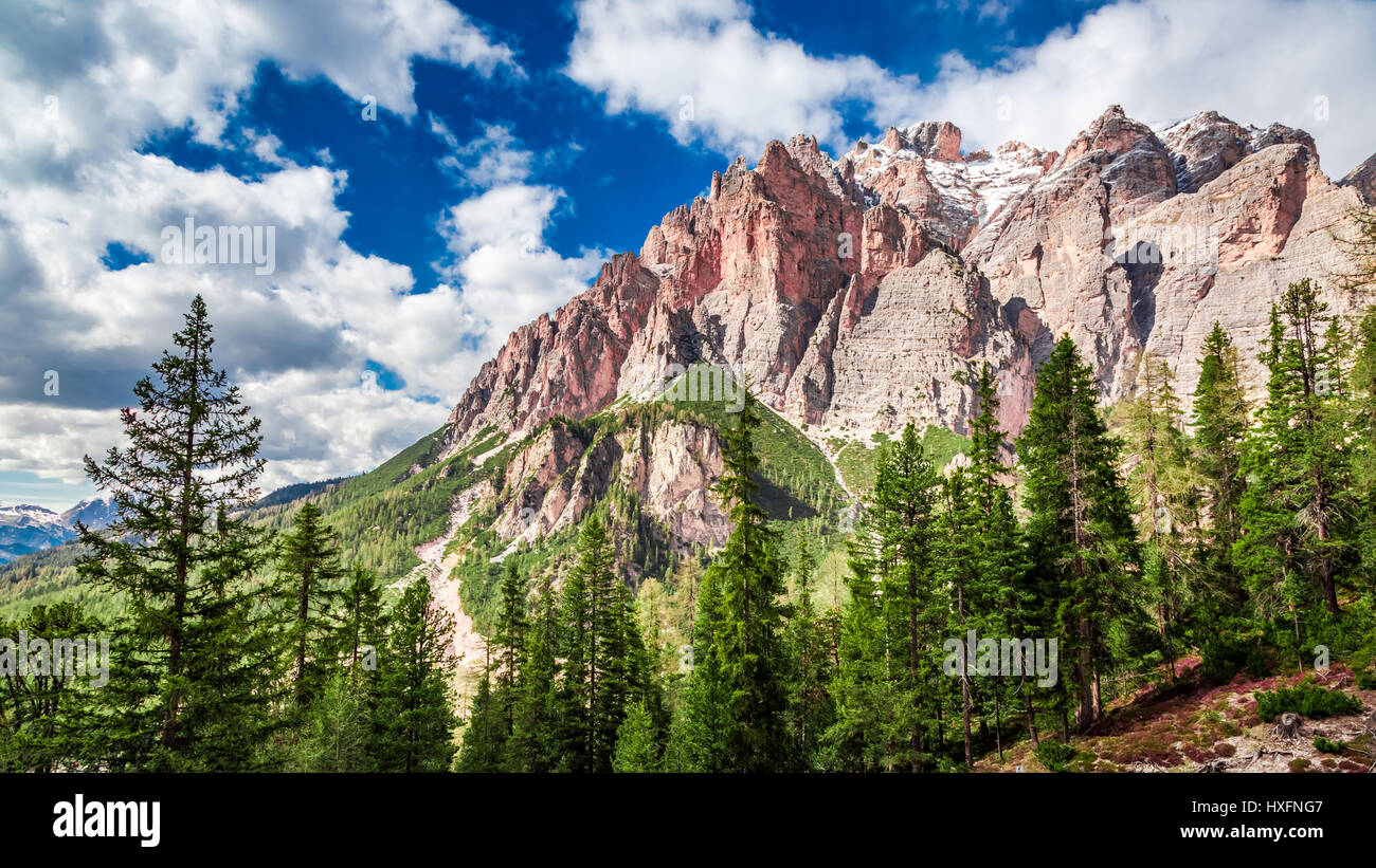 Stunning view of Dolomites in spring, Italy Stock Photo - Alamy