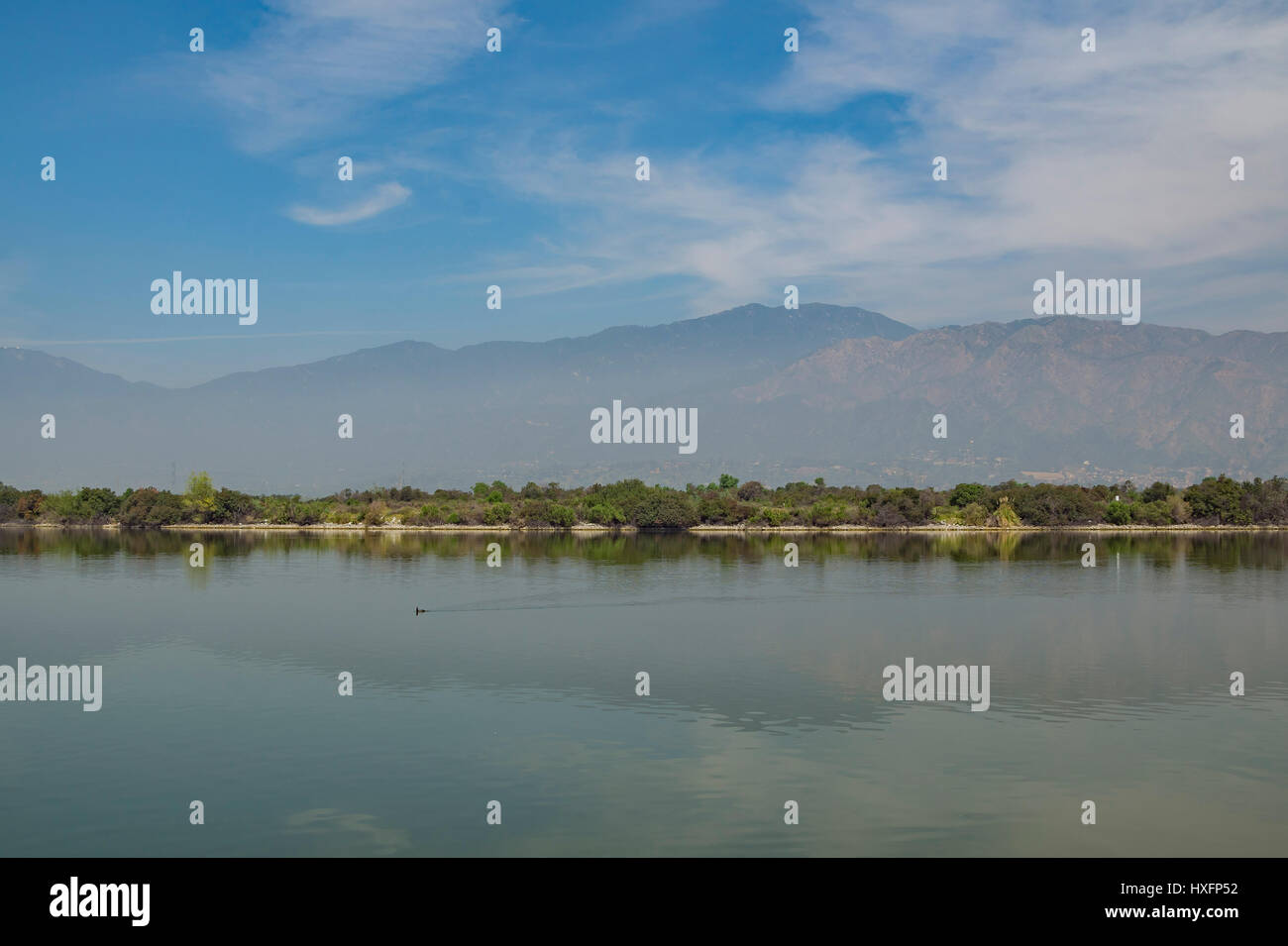 Mountain and landscape around Santa Fe Dam Recreation Area, Los Angeles ...