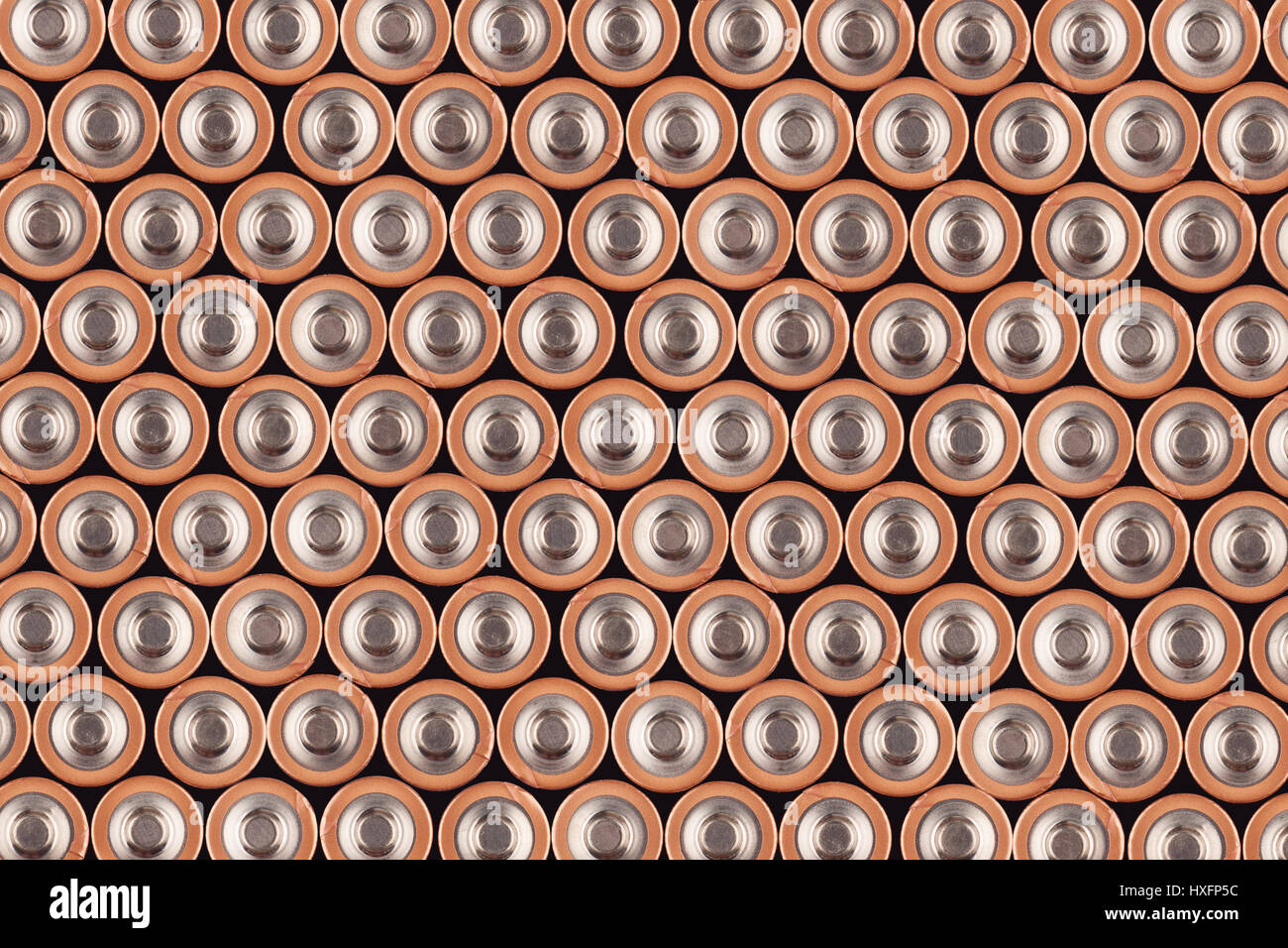 top view background texture of electric batteries and accumulators AAA ...