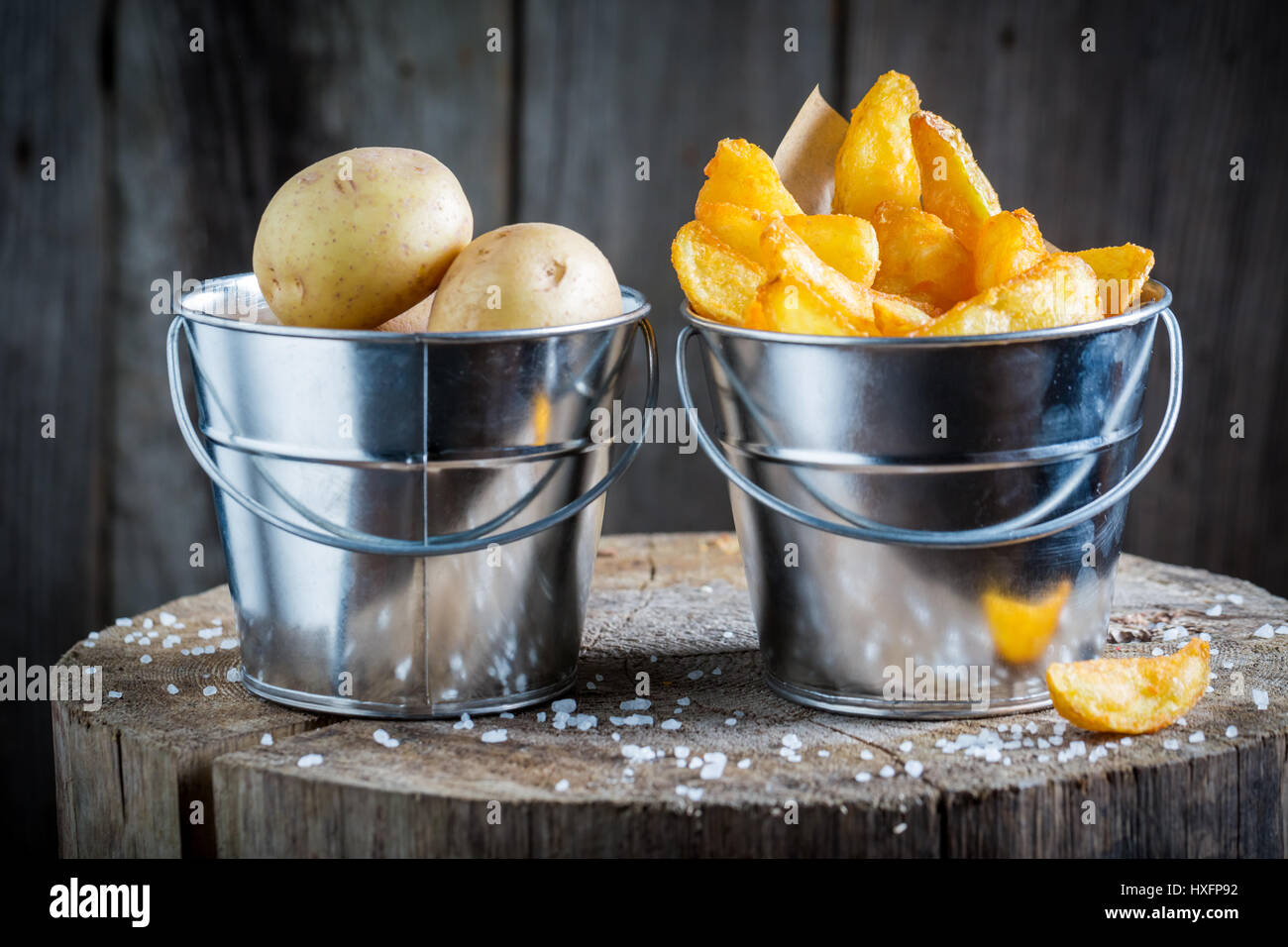 Yummy and fresh chips made of fresh potato Stock Photo - Alamy