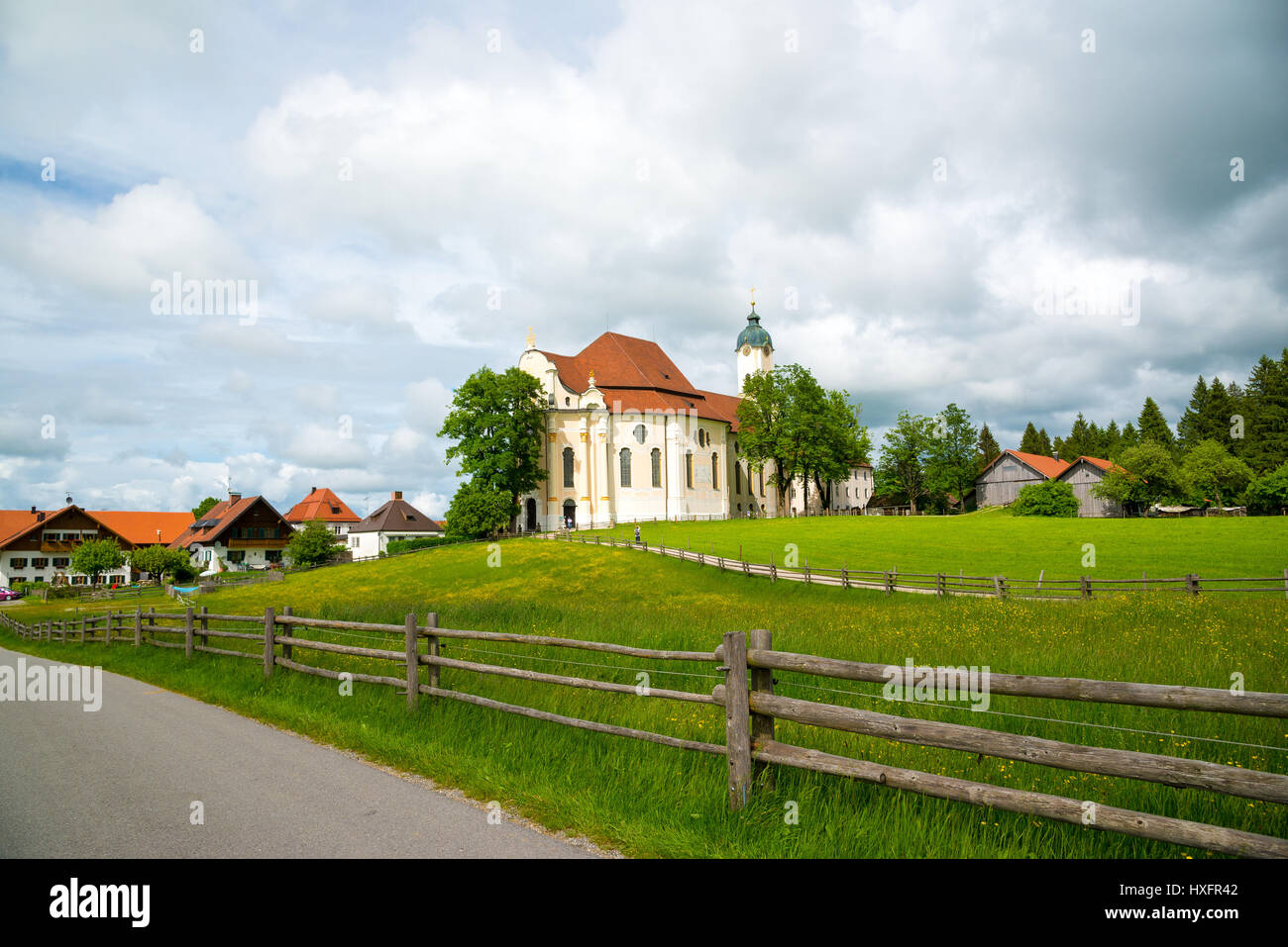 Pilgrimage Church of Wies, Bavaria, Germany. UNESCO World Heritage Site ...