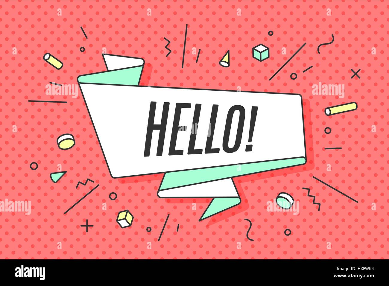 Banner ribbon drawn hi-res stock photography and images - Alamy