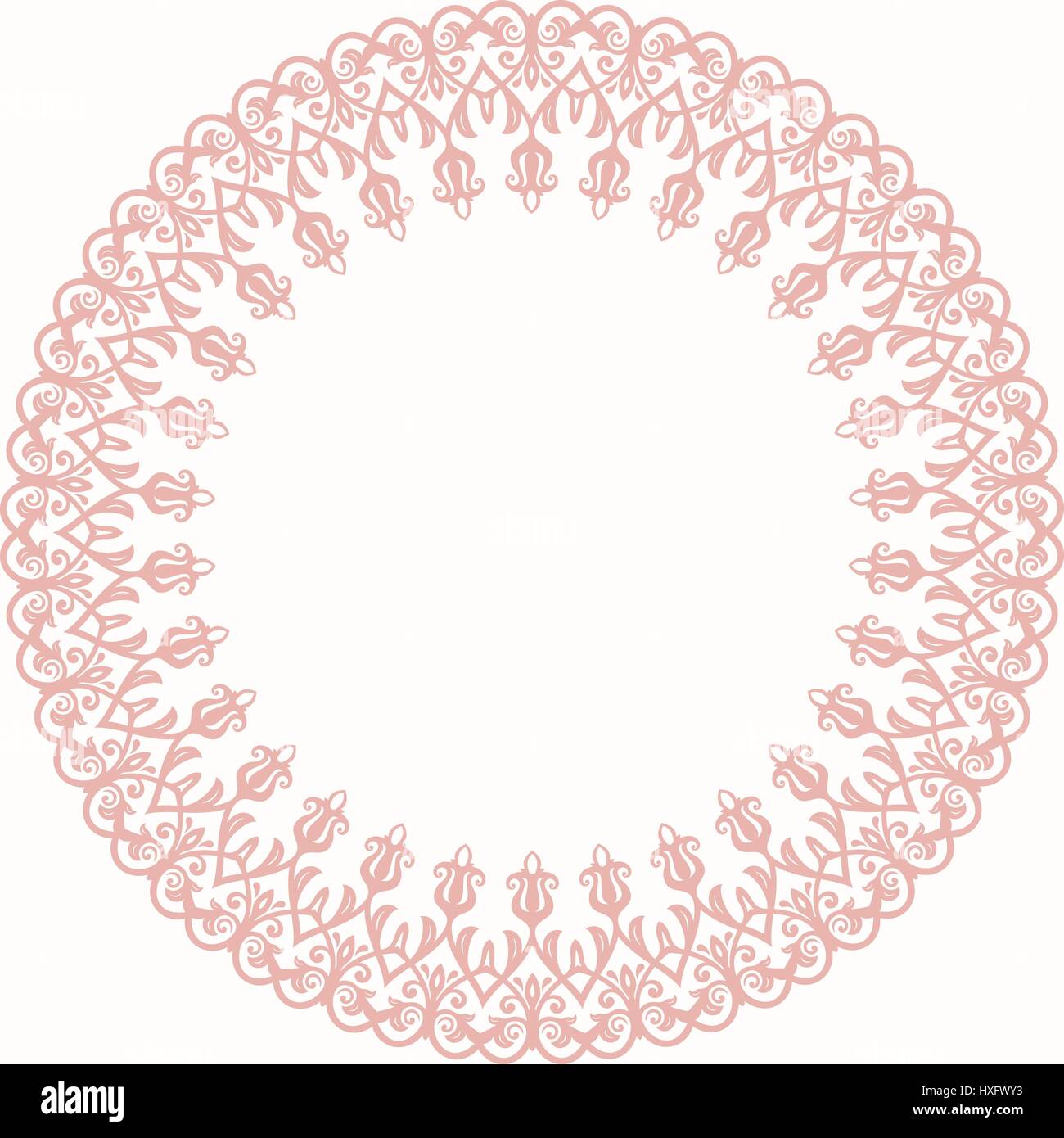 Floral Modern Vector Round Frame Stock Vector Image & Art - Alamy