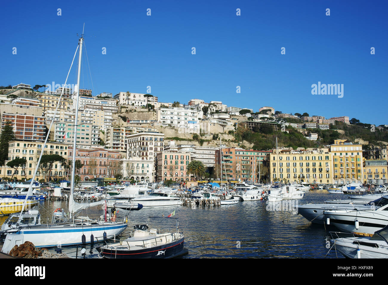 Port of Mergellina, in Naples, Italy Stock Photo - Alamy
