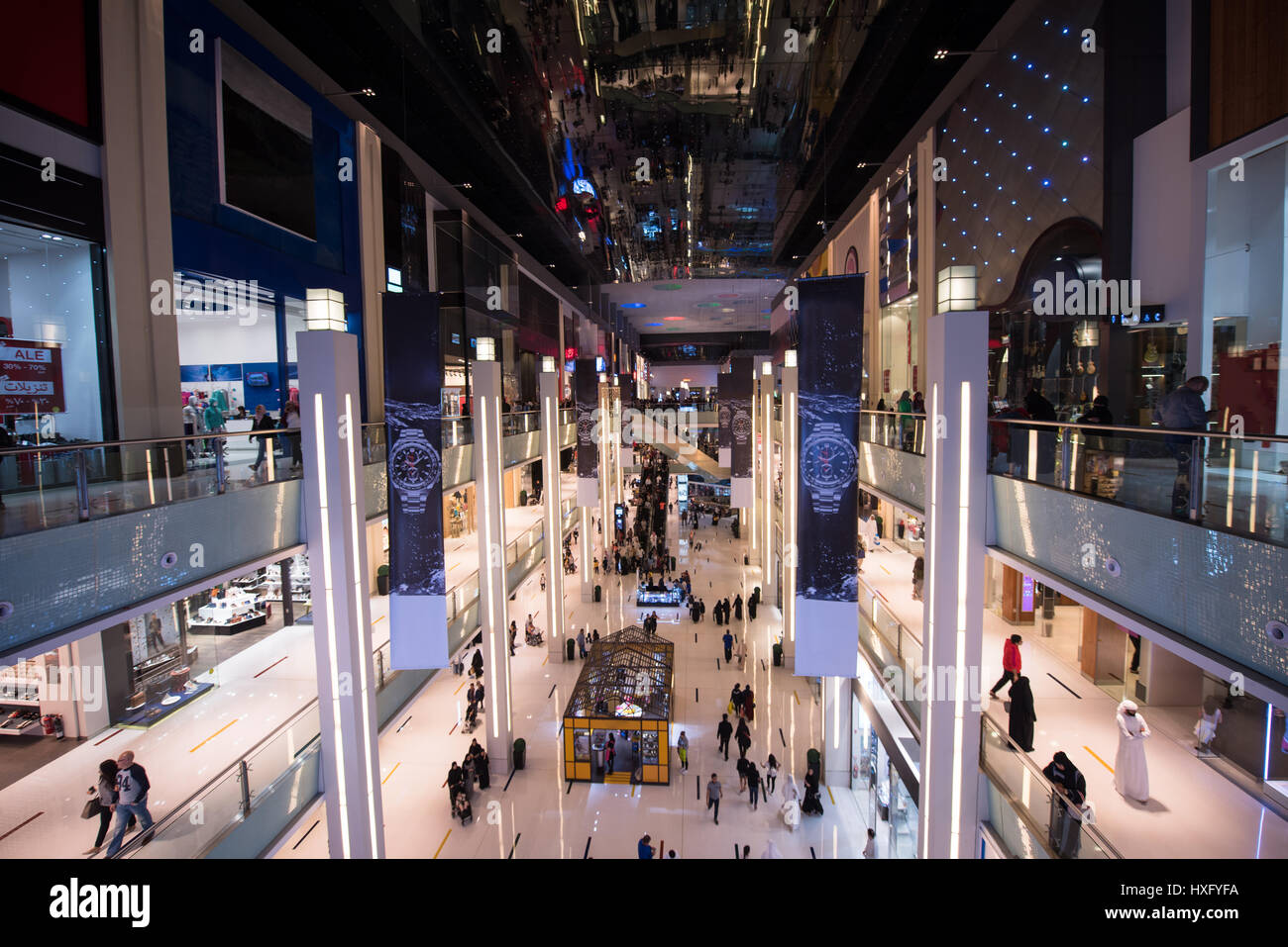 interior of the large modern shopping center Stock Photo - Alamy