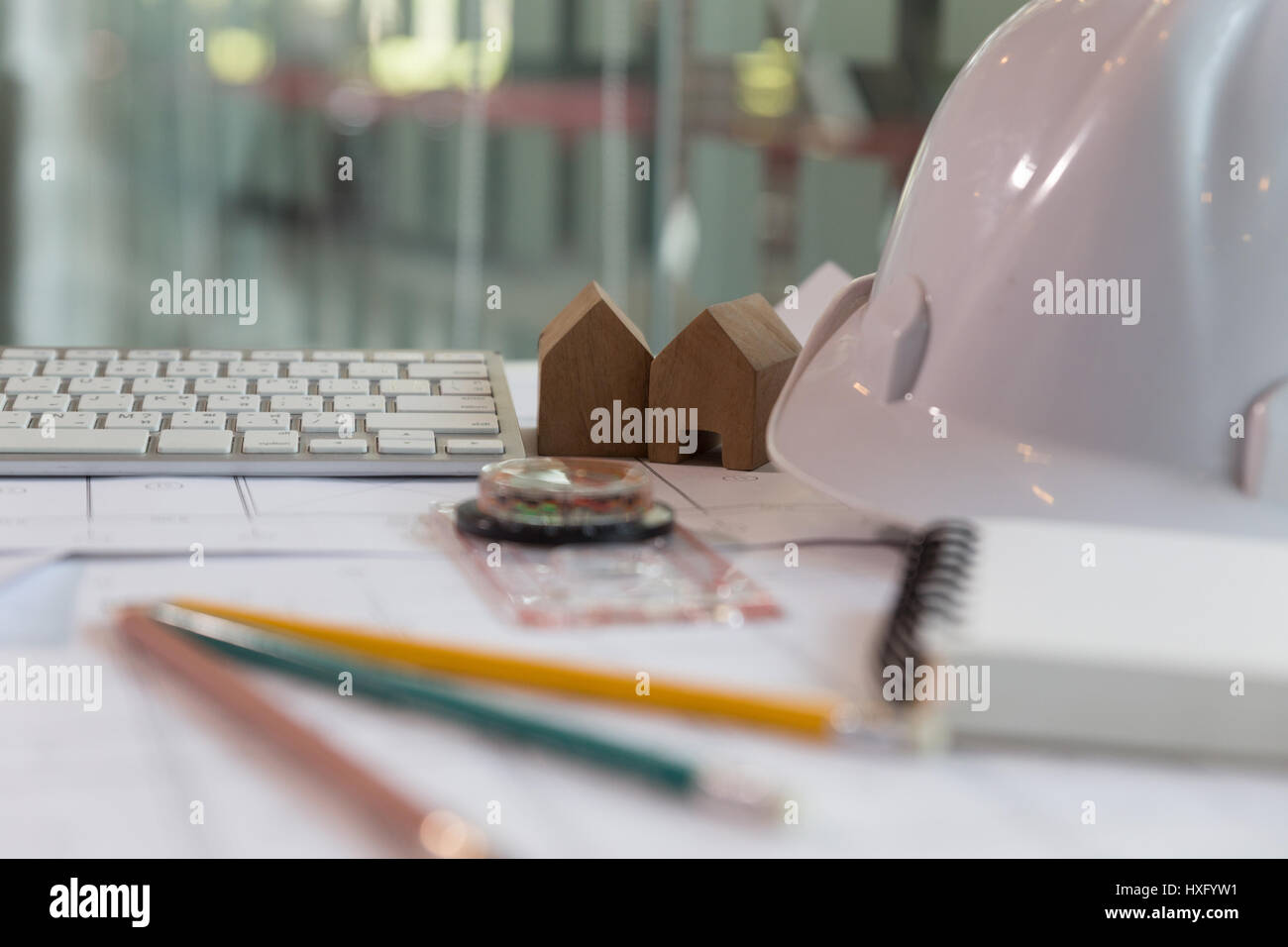 Engineer or architect Office desk background construction project ideas ...