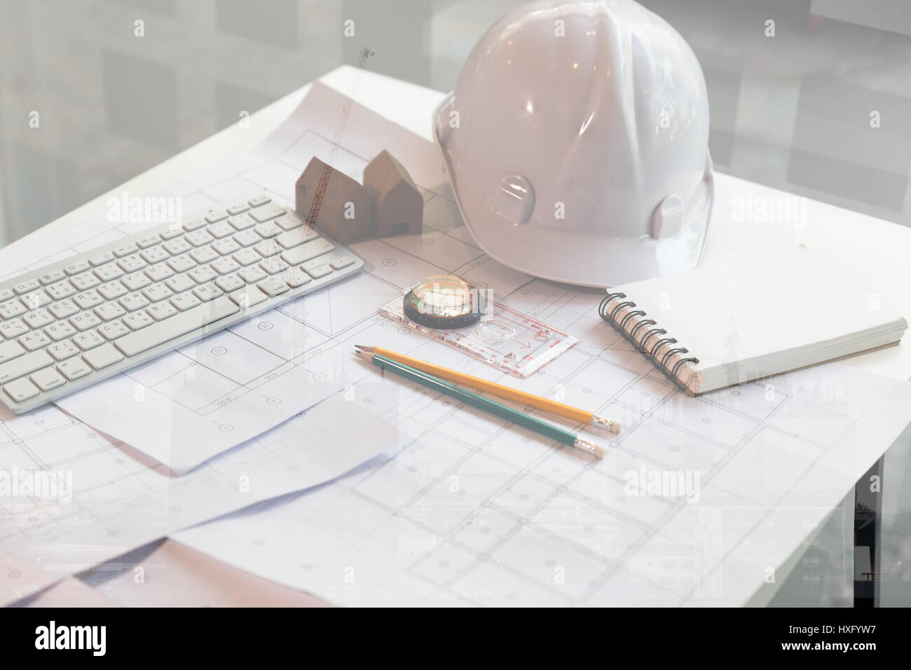 Engineer or architect Office desk background construction project ideas ...