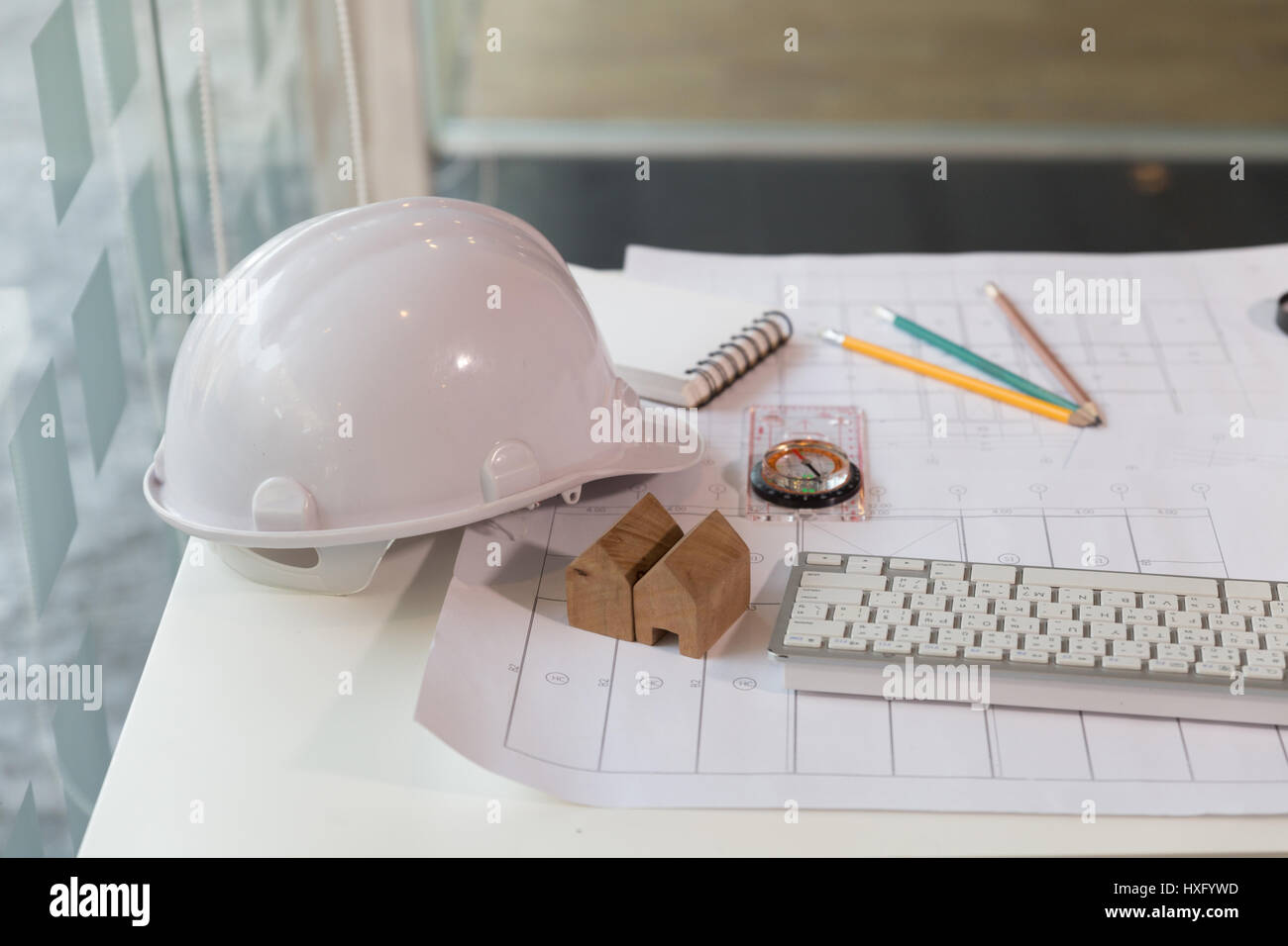 Engineer or architect Office desk background construction project ideas ...