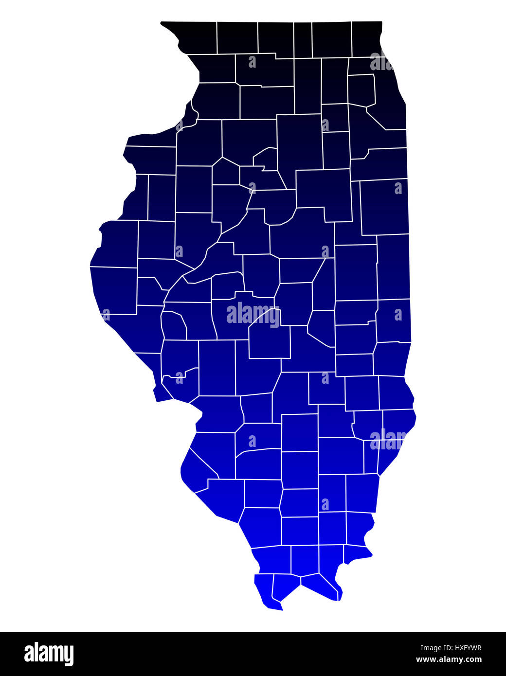 Map of Illinois Stock Photo - Alamy