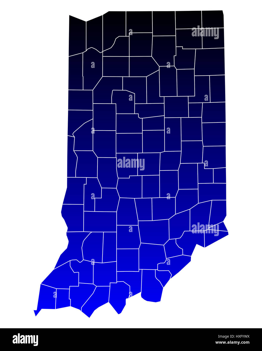 Map of Indiana Stock Photo - Alamy