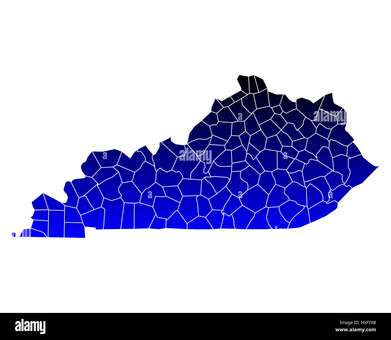 Map of Kentucky Stock Photo - Alamy