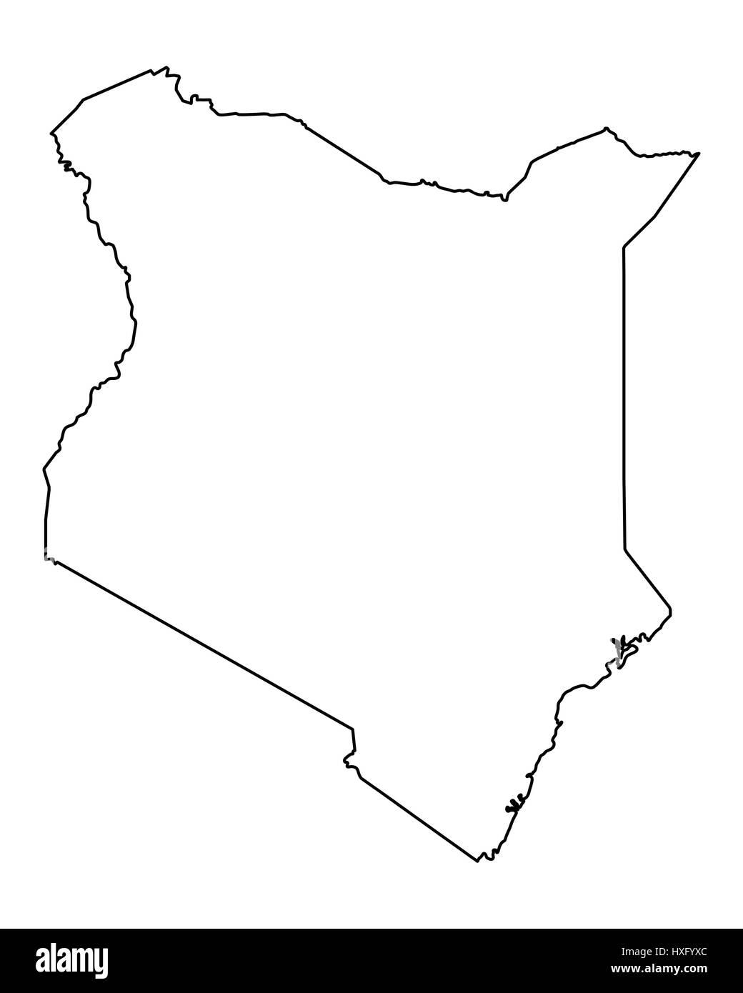 Map of Kenya Stock Photo - Alamy