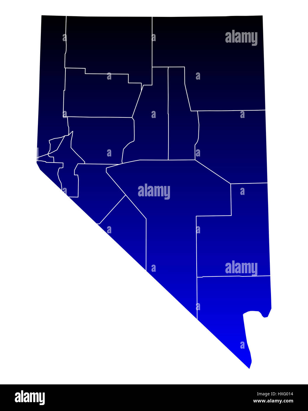 Map of Nevada Stock Photo - Alamy
