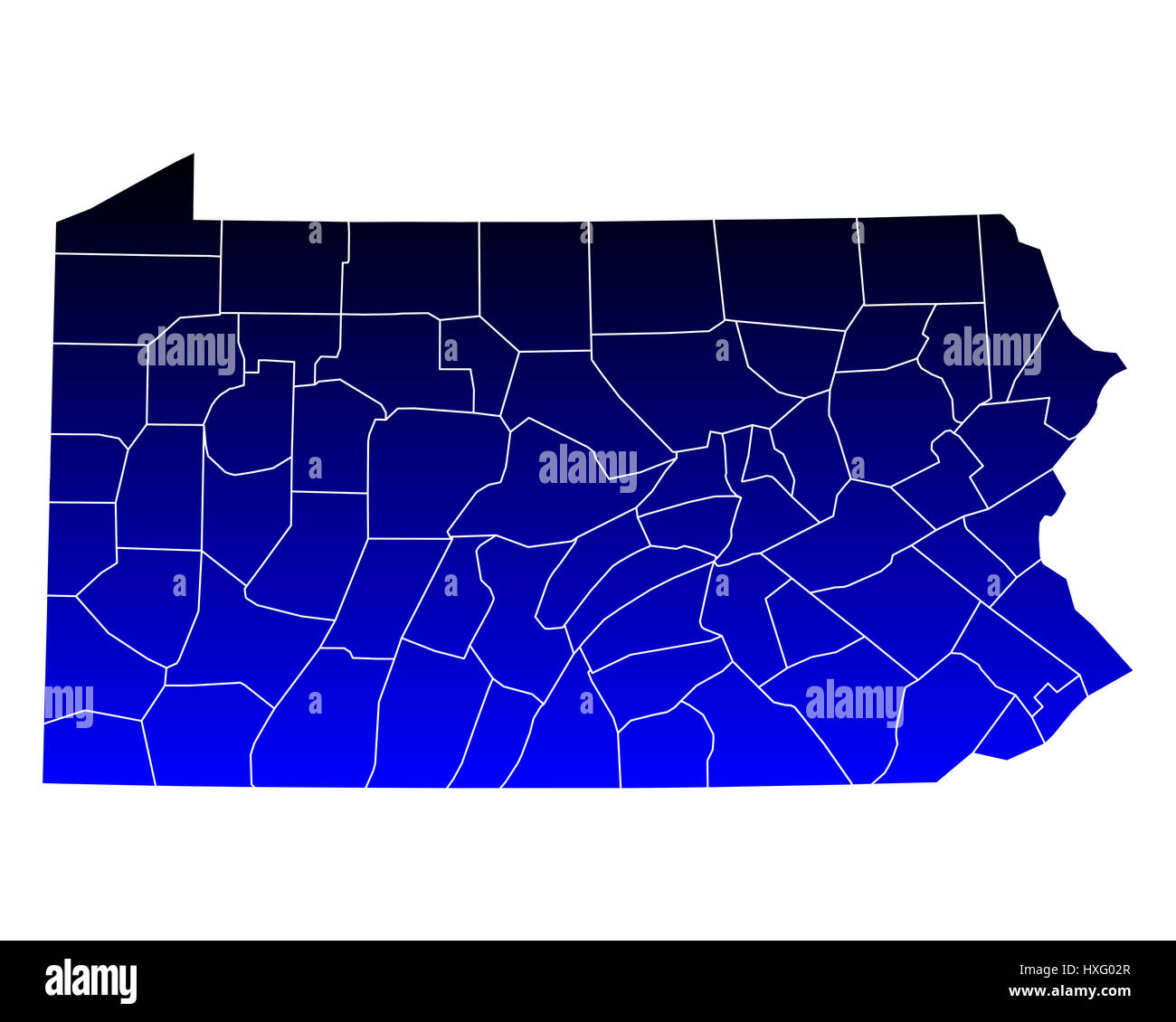 Map of Pennsylvania Stock Photo - Alamy