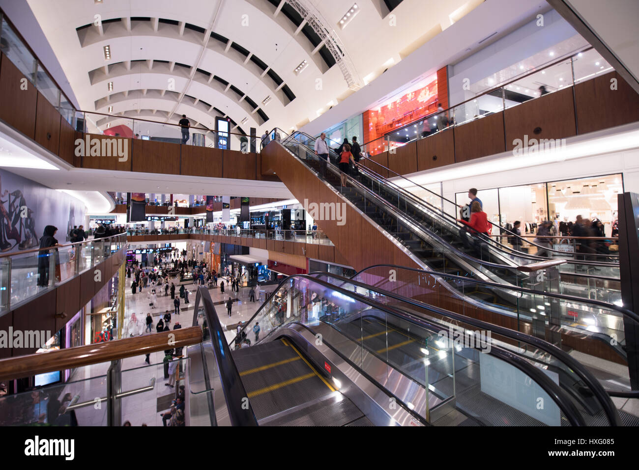 interior of the large modern shopping center Stock Photo - Alamy