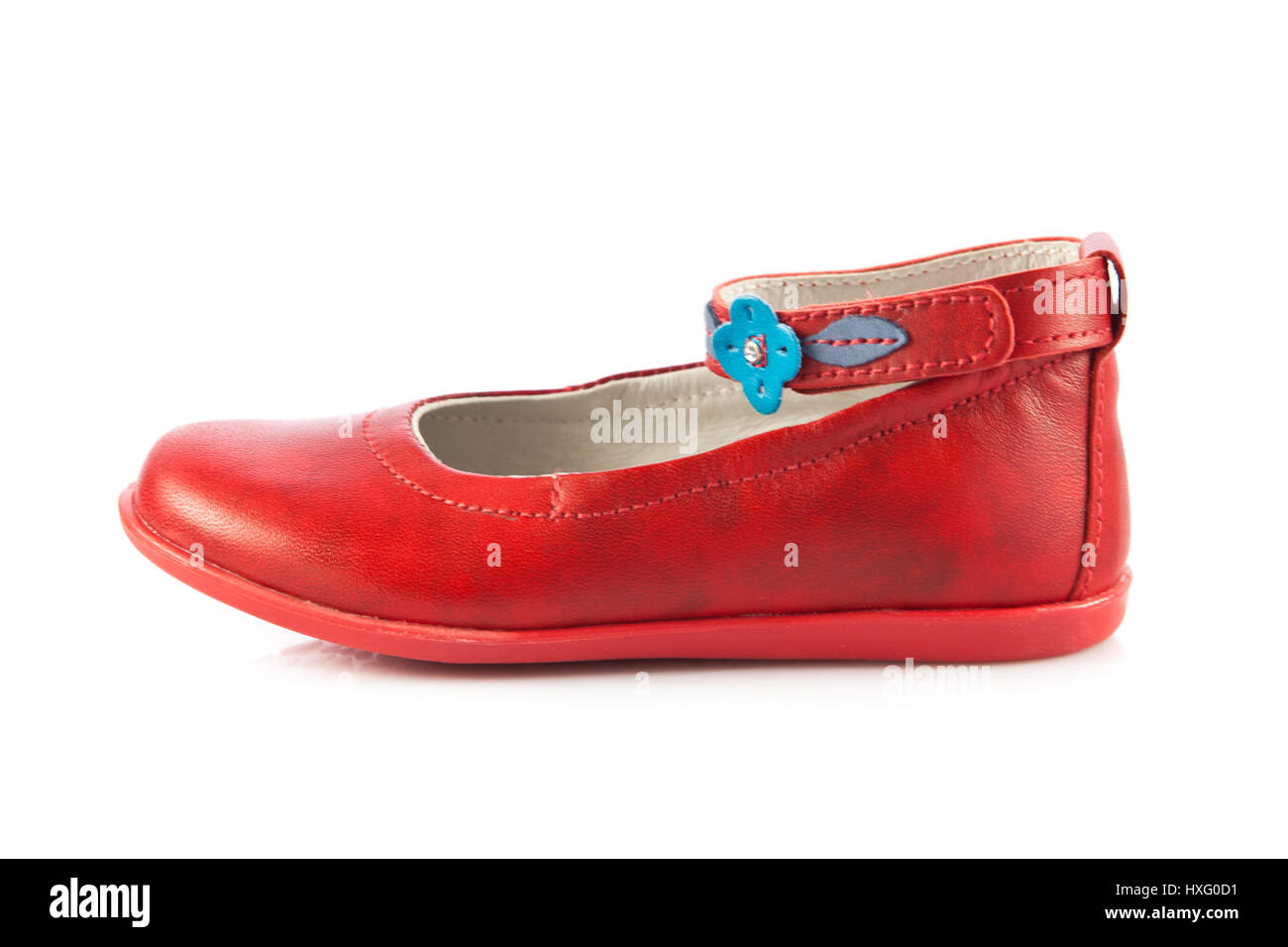 red shoes on white background Stock Photo - Alamy