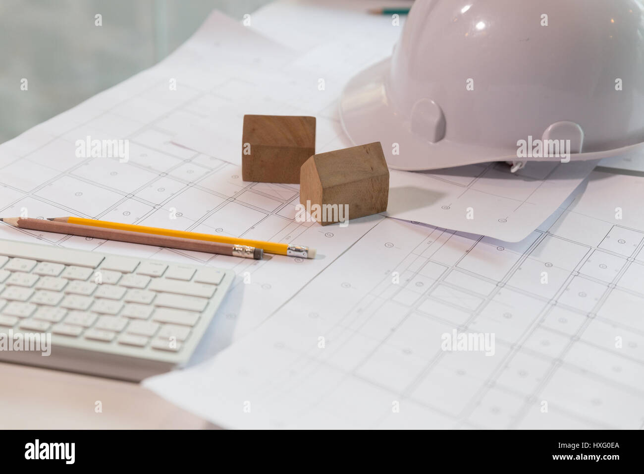 Engineer or architect Office desk background construction project ideas ...