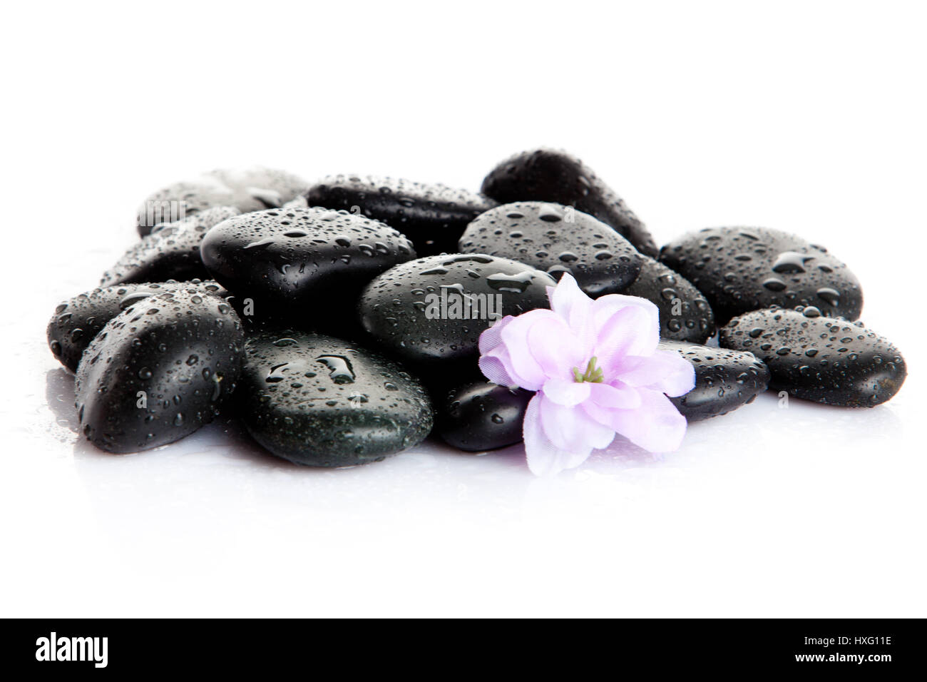 Spa Stone. Zen pebbles. Stone spa and healthcare Stock Photo - Alamy