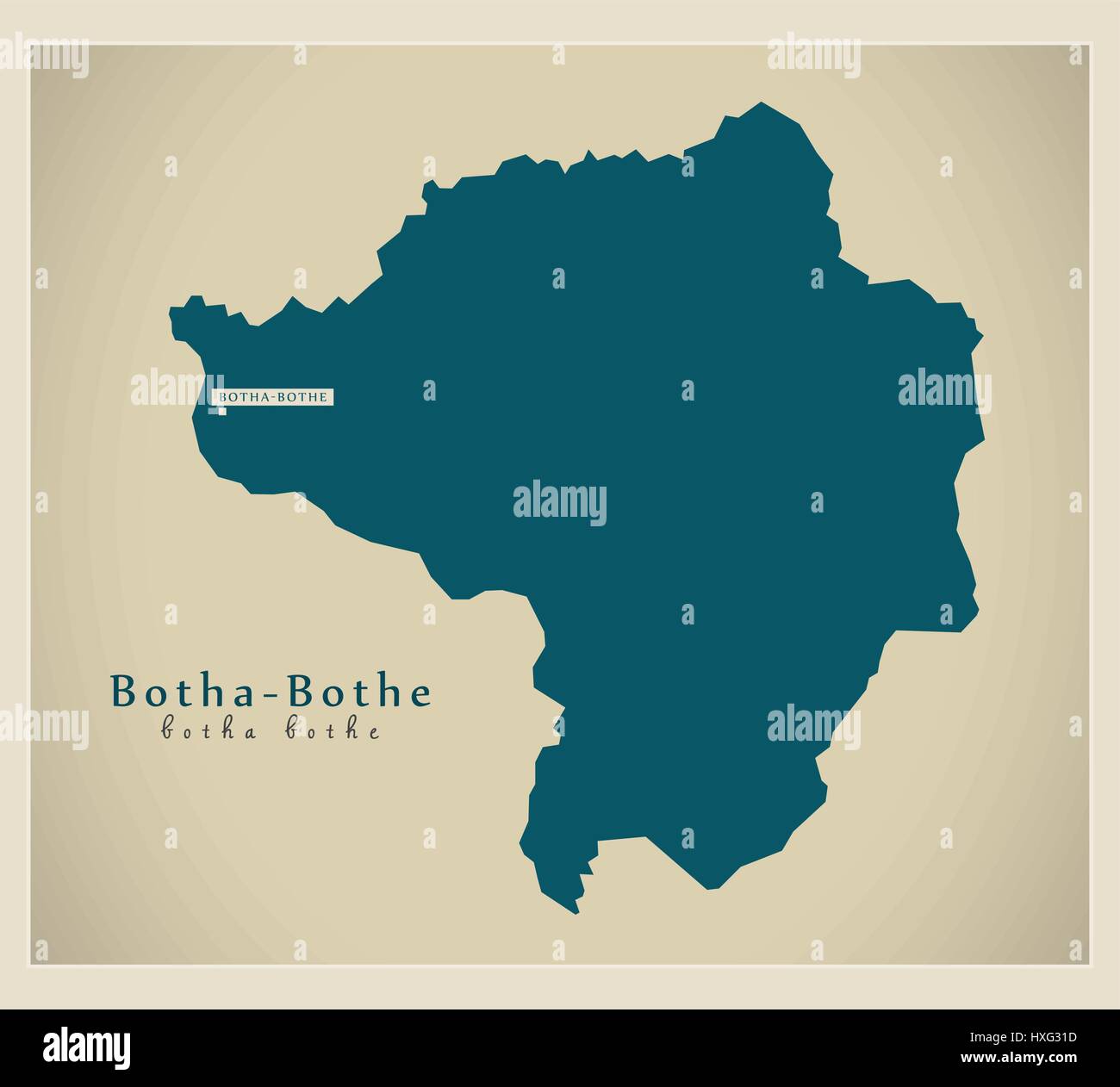 Modern Map - Botha-Bothe LS Stock Vector Image & Art - Alamy