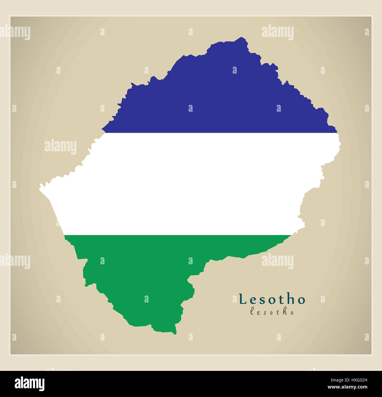 Modern Map - Lesotho flag colored LS Stock Vector Image & Art - Alamy