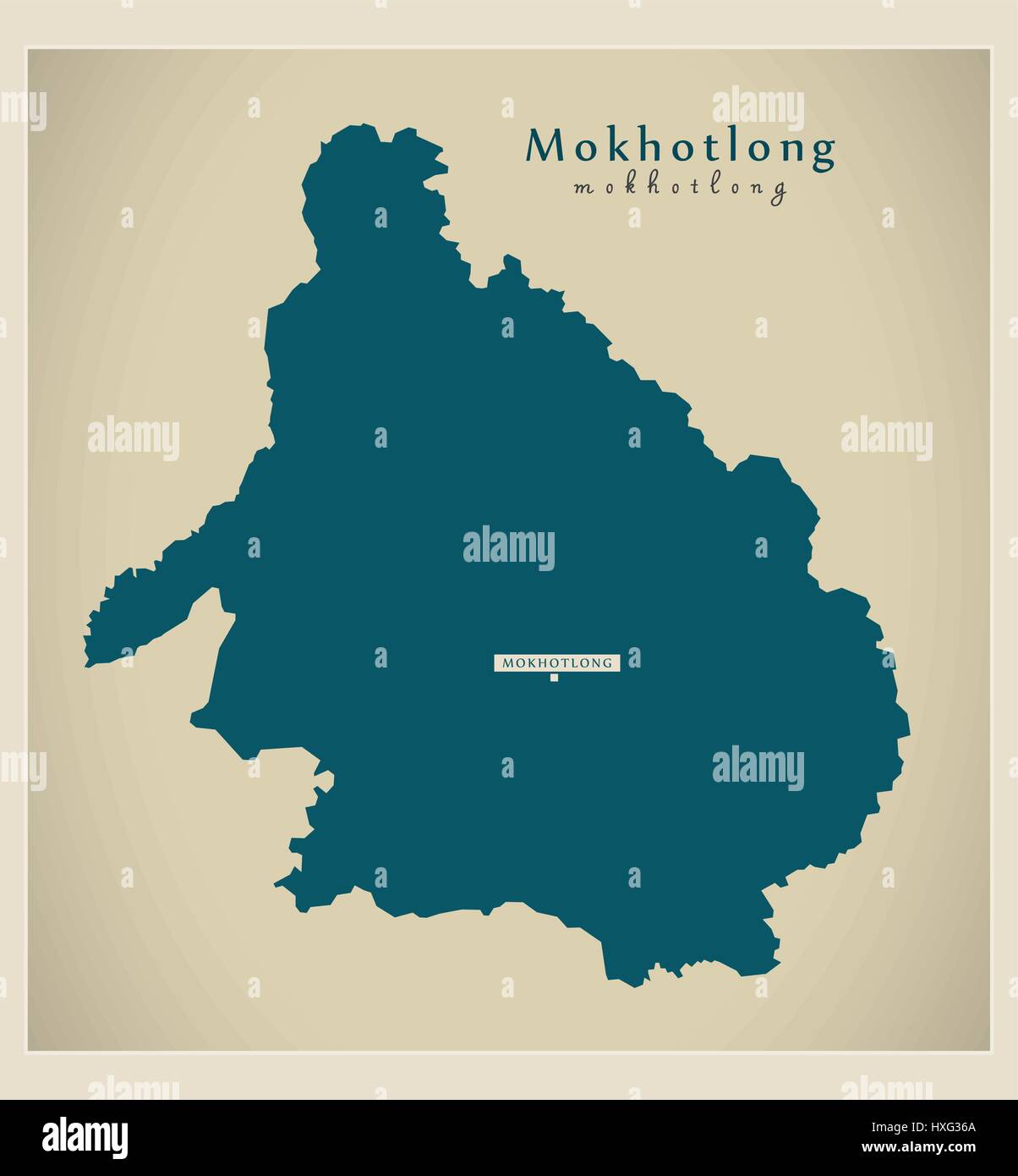Modern Map - Mokhotlong LS Stock Vector Image & Art - Alamy