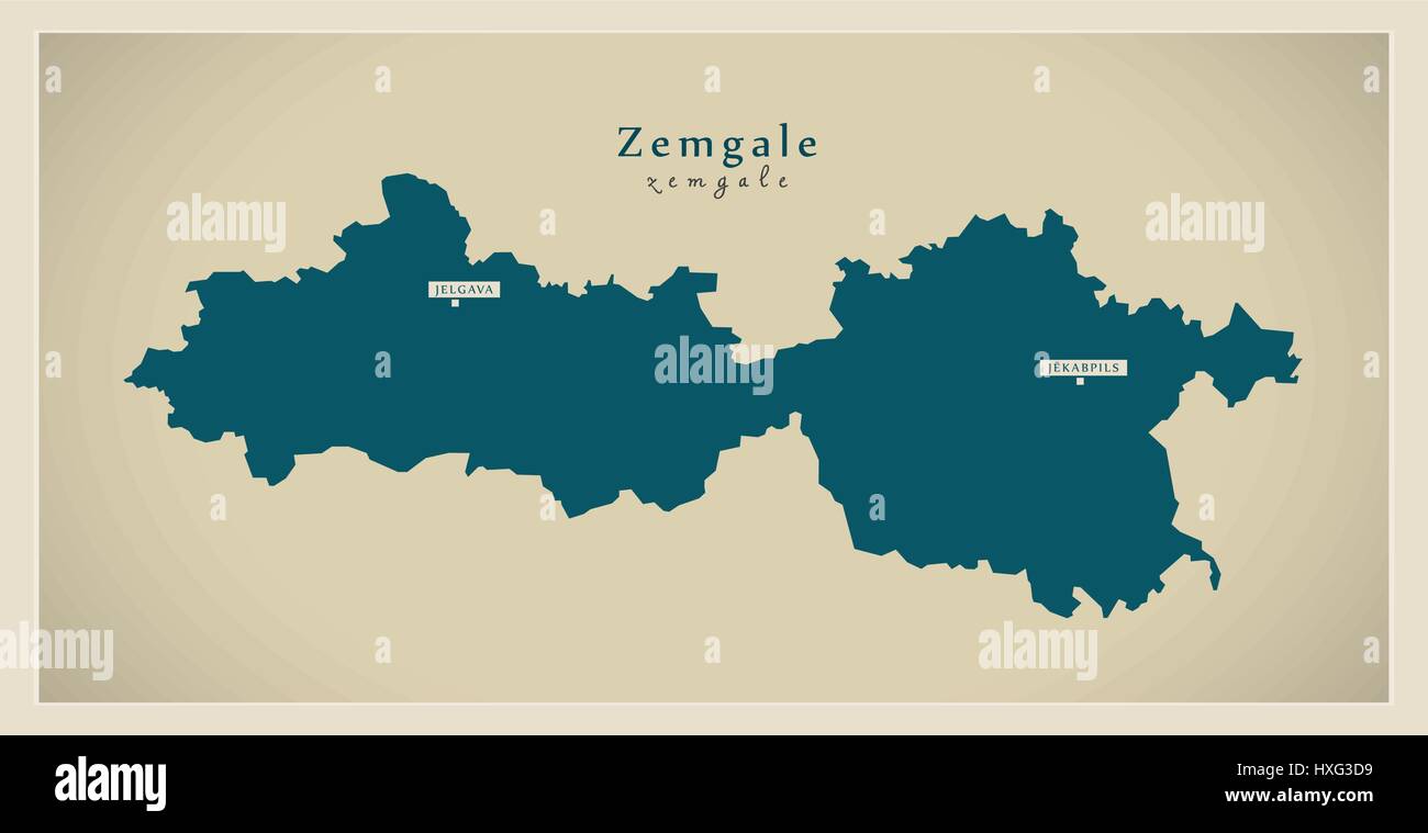 Modern Map - Zemgale LV Stock Vector Image & Art - Alamy